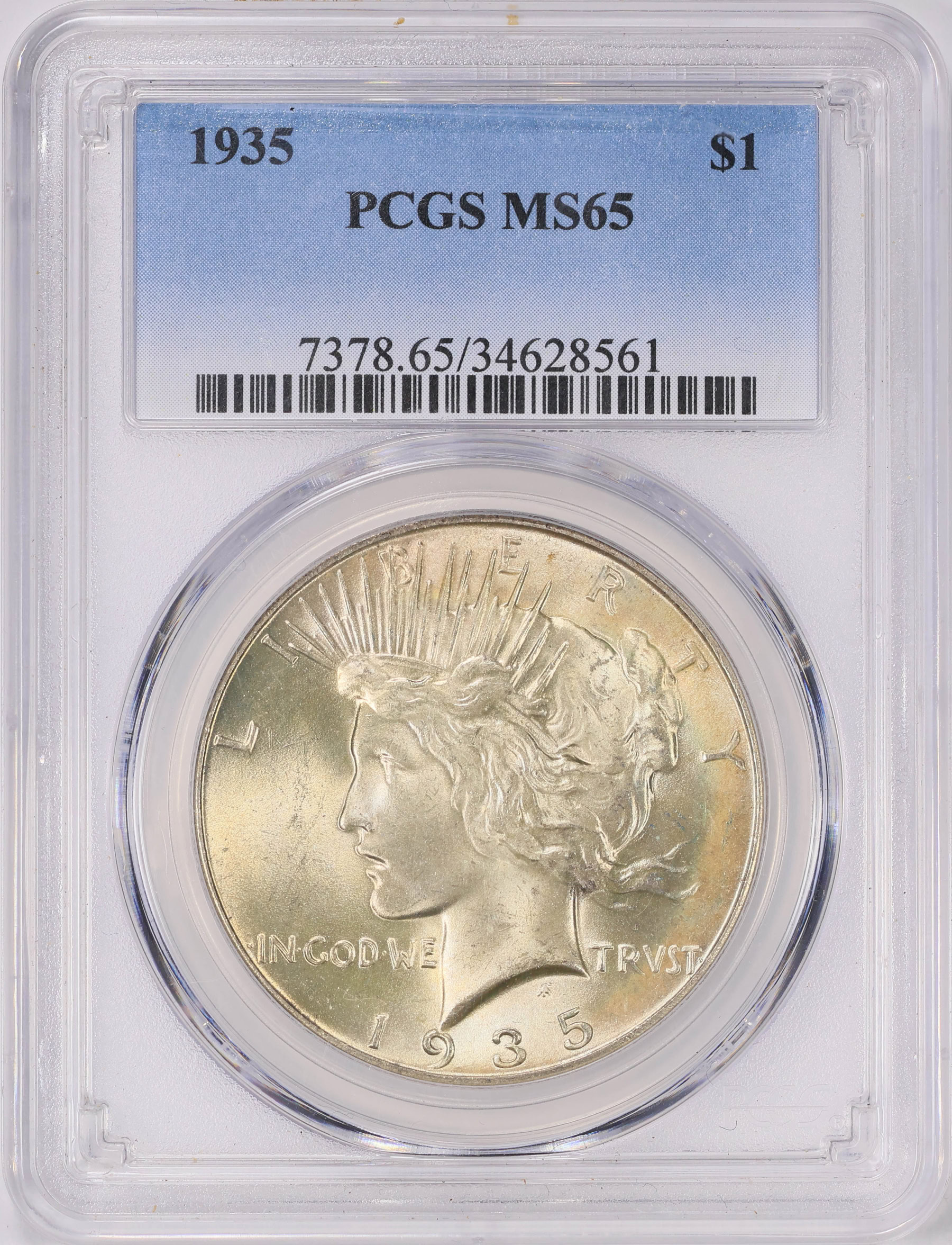 1935 Peace Silver Dollar PCGS MS-65 (Item 1832410) | GreatCollections Coin Auctions