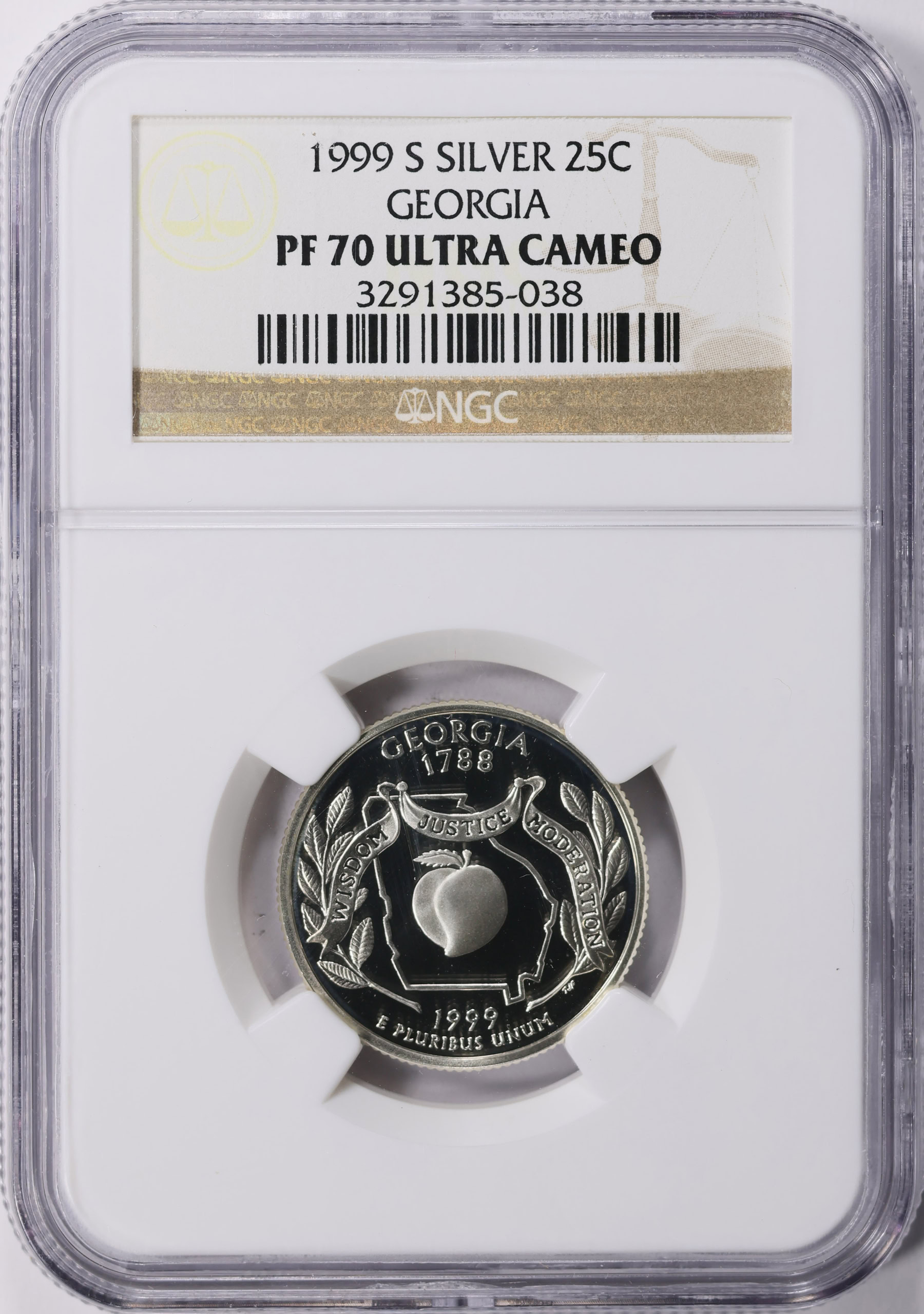 1999-S State Quarter Georgia Silver NGC Proof-70 UC (Item 1832474 ...