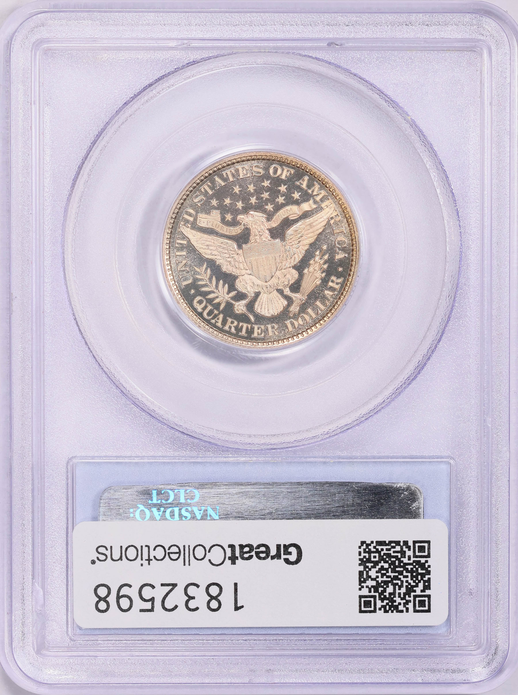 1897 Barber Quarter PCGS Proof-65 DCAM (Item 1832598) | GreatCollections Coin Auctions