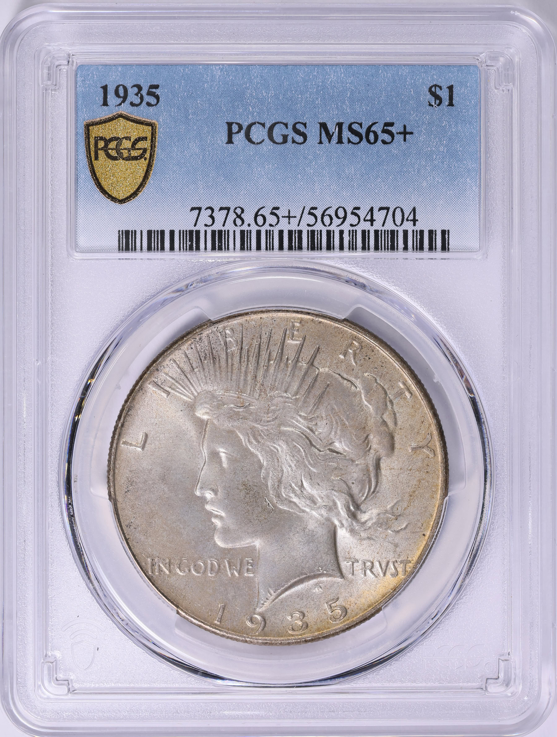 1935 Peace Silver Dollar PCGS MS-65+ (Item 1832708) | GreatCollections Coin Auctions