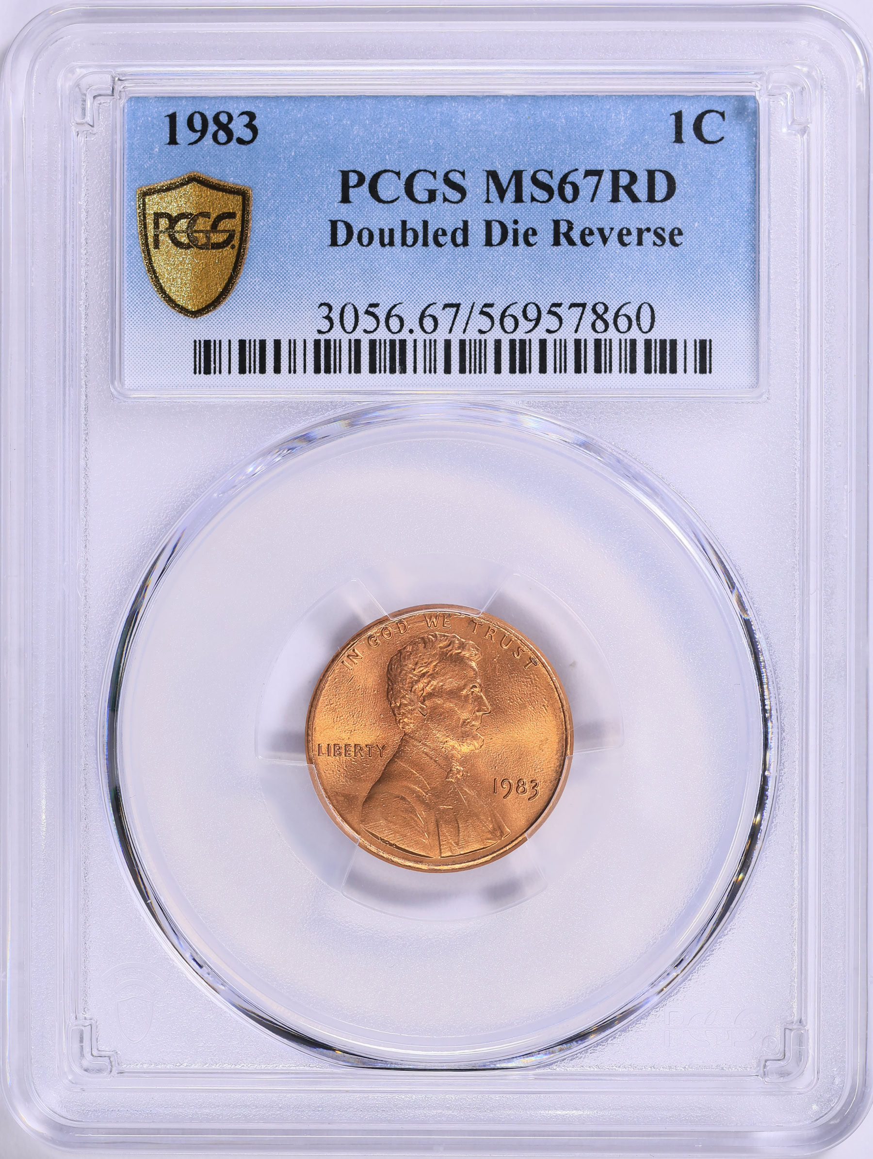 1983 Lincoln Cent Doubled Die Reverse PCGS MS-67 RD (Item 1832722 ...