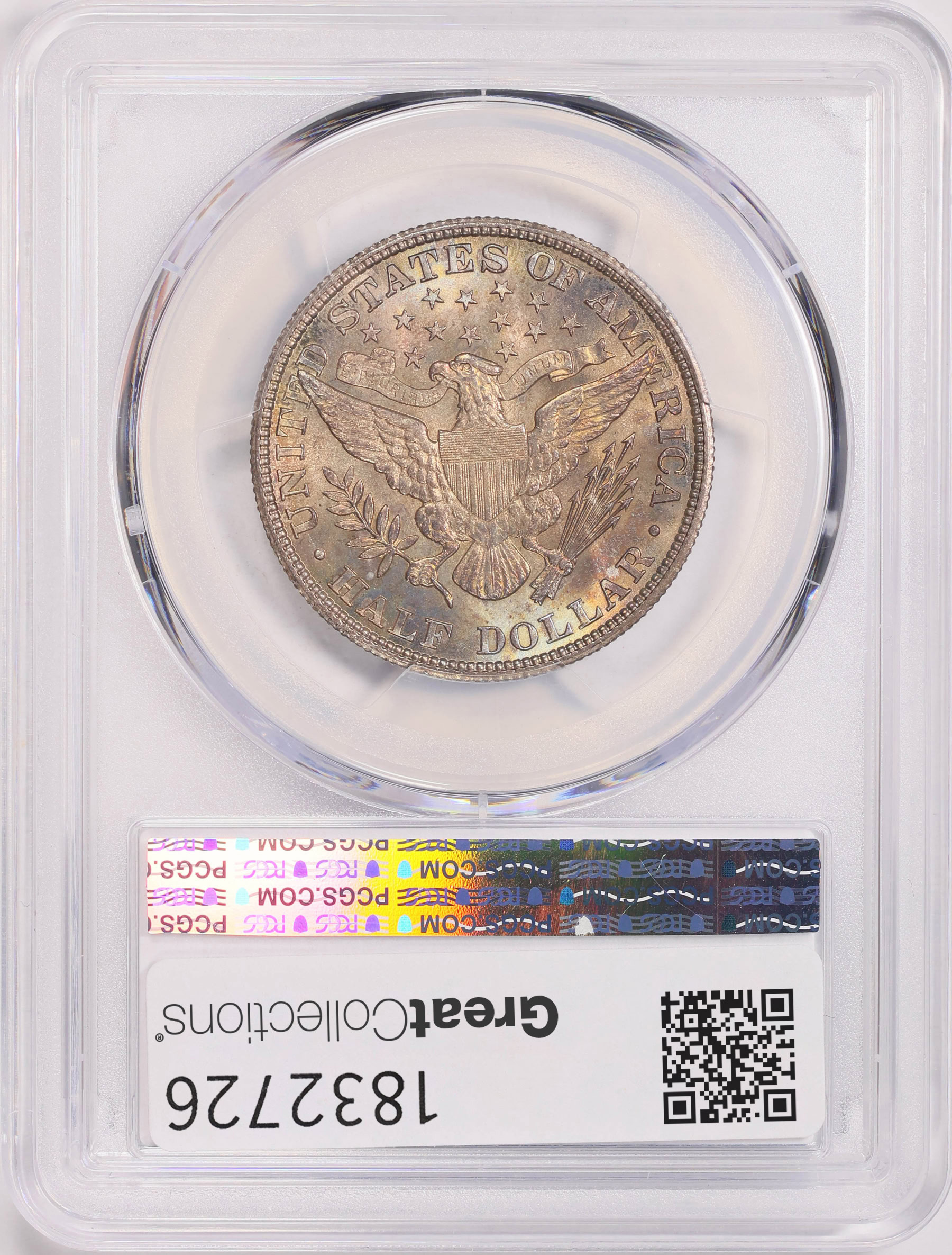 1911 Barber Half Dollar PCGS MS-66+ (Toned) (Item 1832726) | GreatCollections Coin Auctions