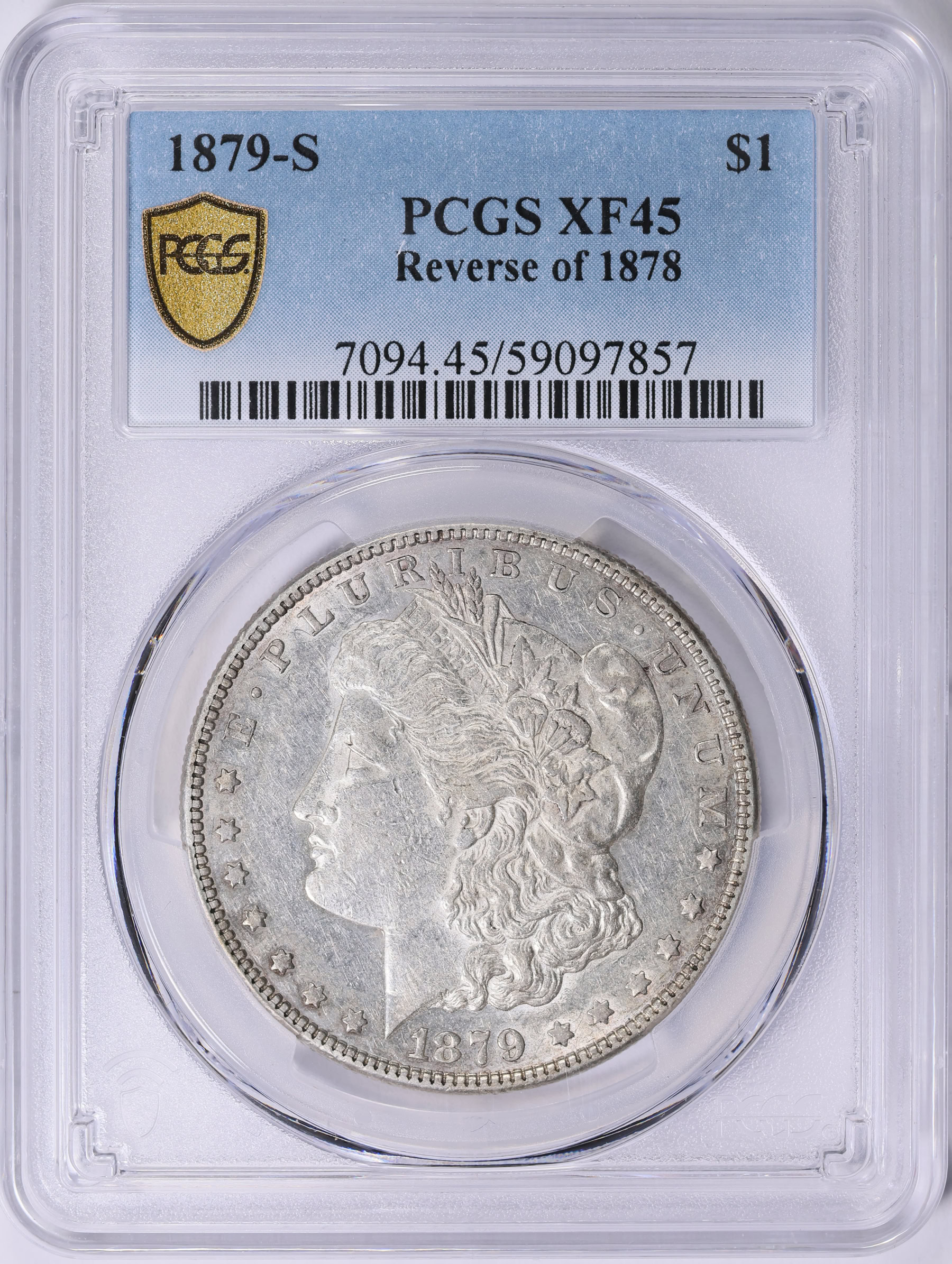1879-S Morgan Silver Dollar Reverse of 1878 PCGS XF-45 (Item 1832822) | GreatCollections Coin ...