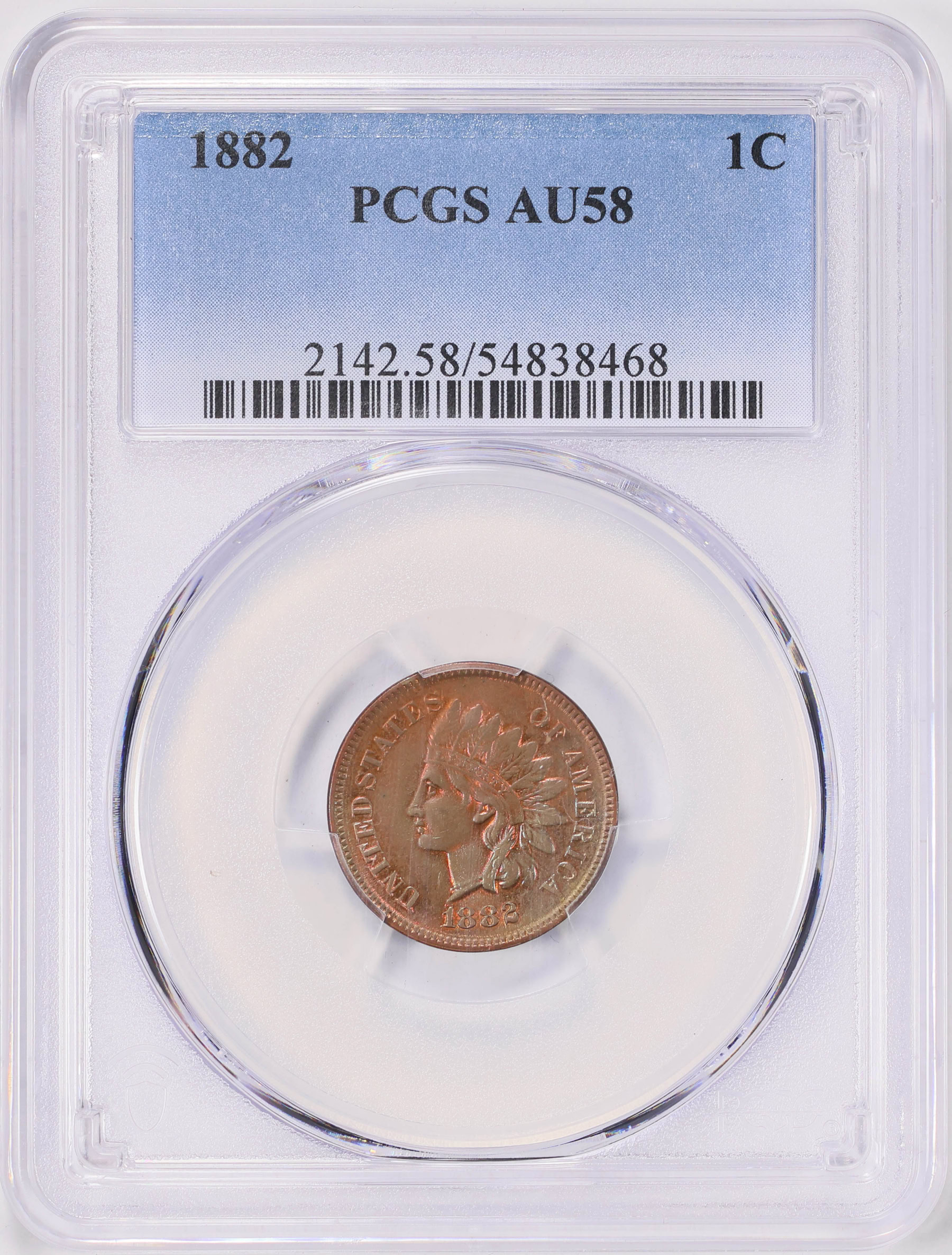 1882 Indian Cent PCGS AU-58 BN (Toned) (Item 1832856 ...