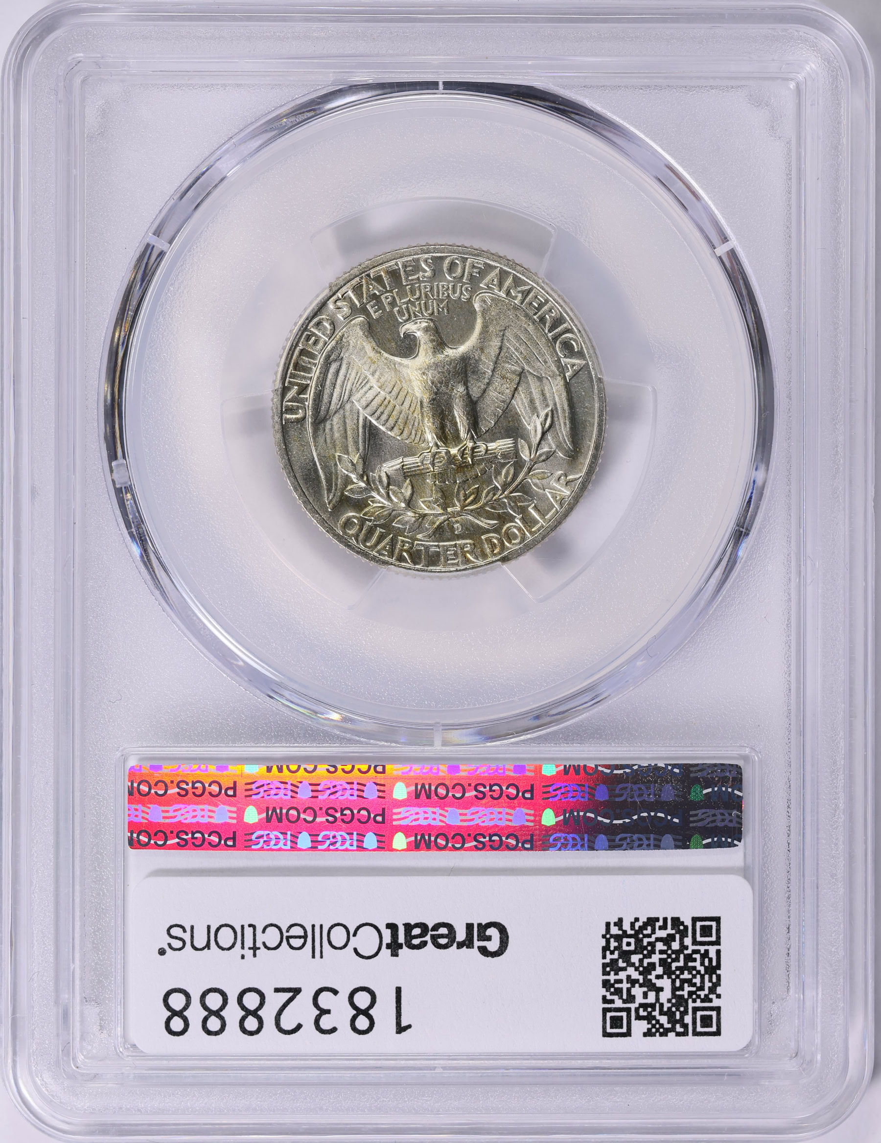 1964-D Washington Quarter Type C Reverse FS-901 PCGS MS-66+ (CAC Green) (Item 1832888 ...