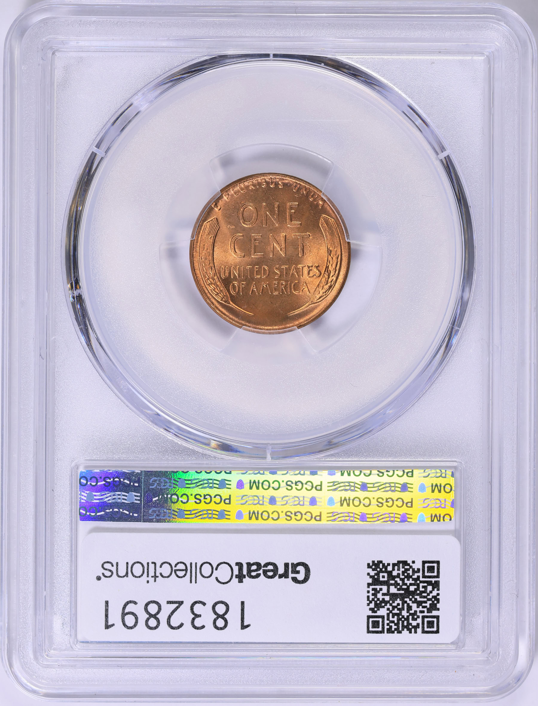 1955 Lincoln Cent PCGS MS-67 RD (Item 1832891) | GreatCollections Coin Auctions