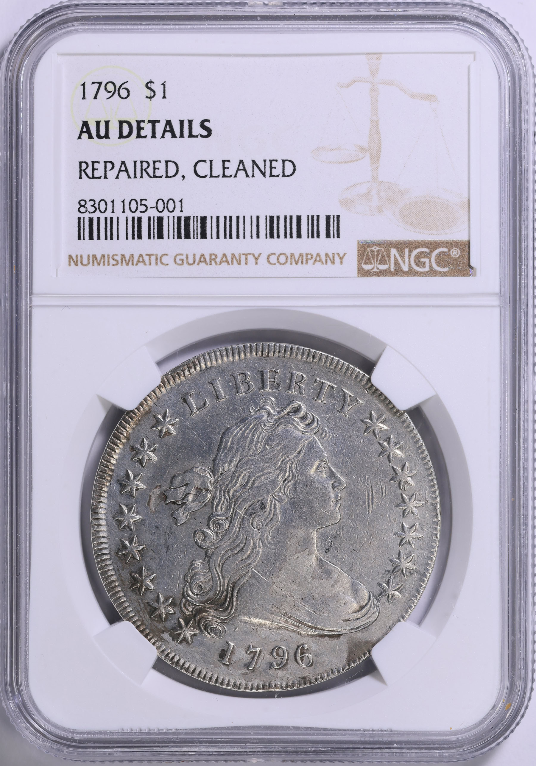 1796 Draped Bust Silver Dollar NGC AU Details (Item 1832897 ...