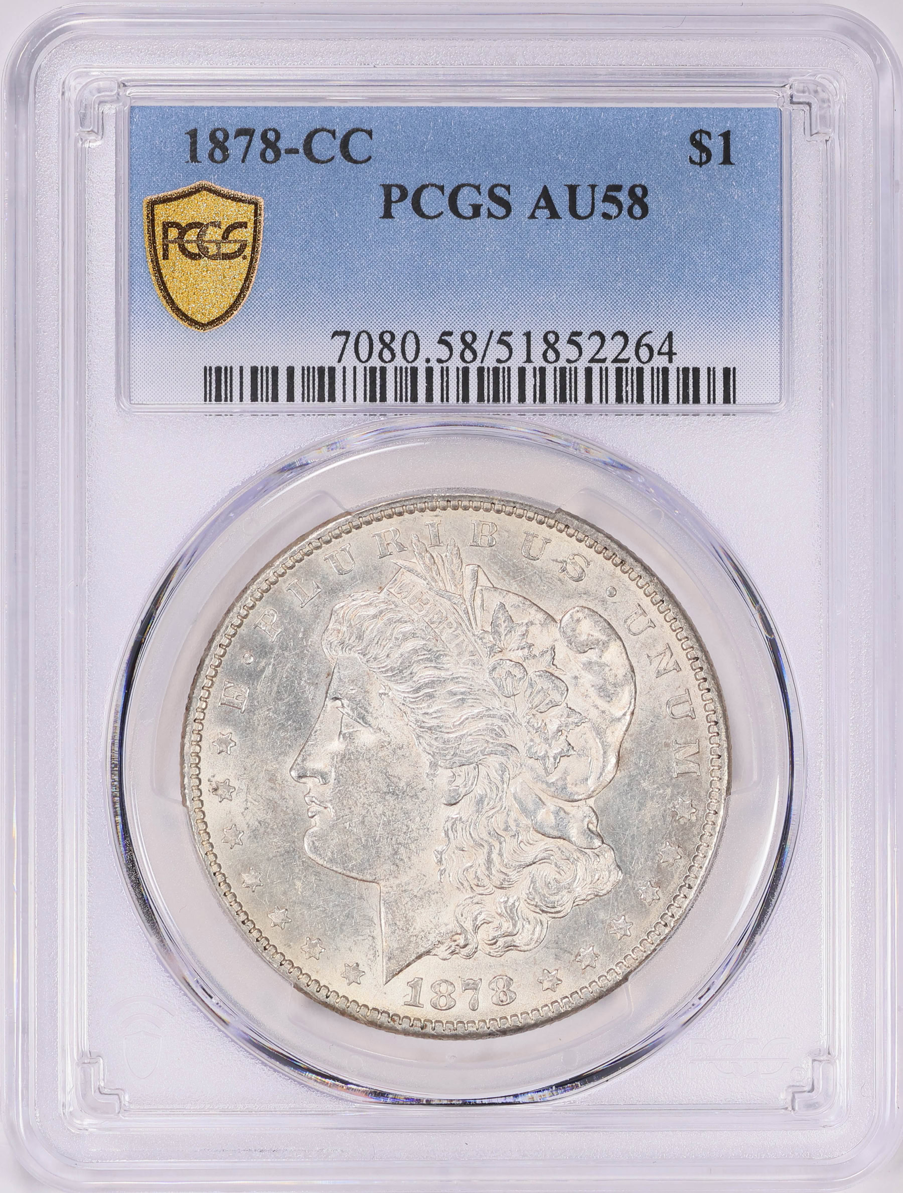 1878-CC Morgan Silver Dollar PCGS AU-58 (Item 1832910) | GreatCollections Coin Auctions