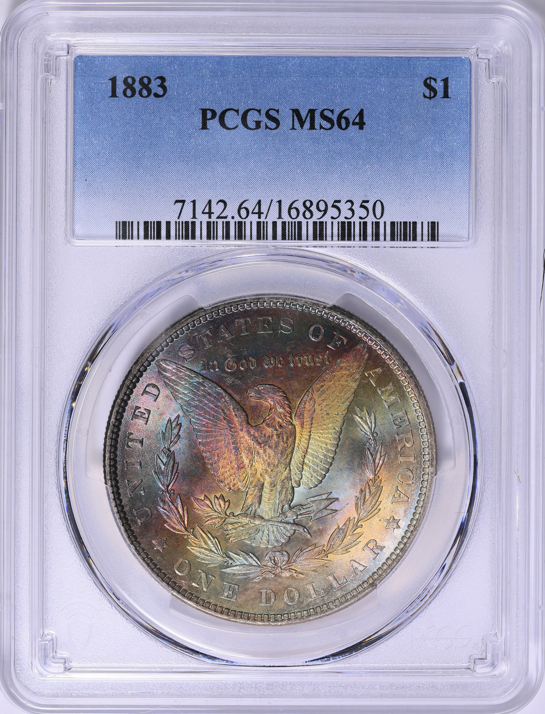 1883 Morgan Silver Dollar PCGS MS-64 (Toned) (Item 1833049) | GreatCollections Coin Auctions