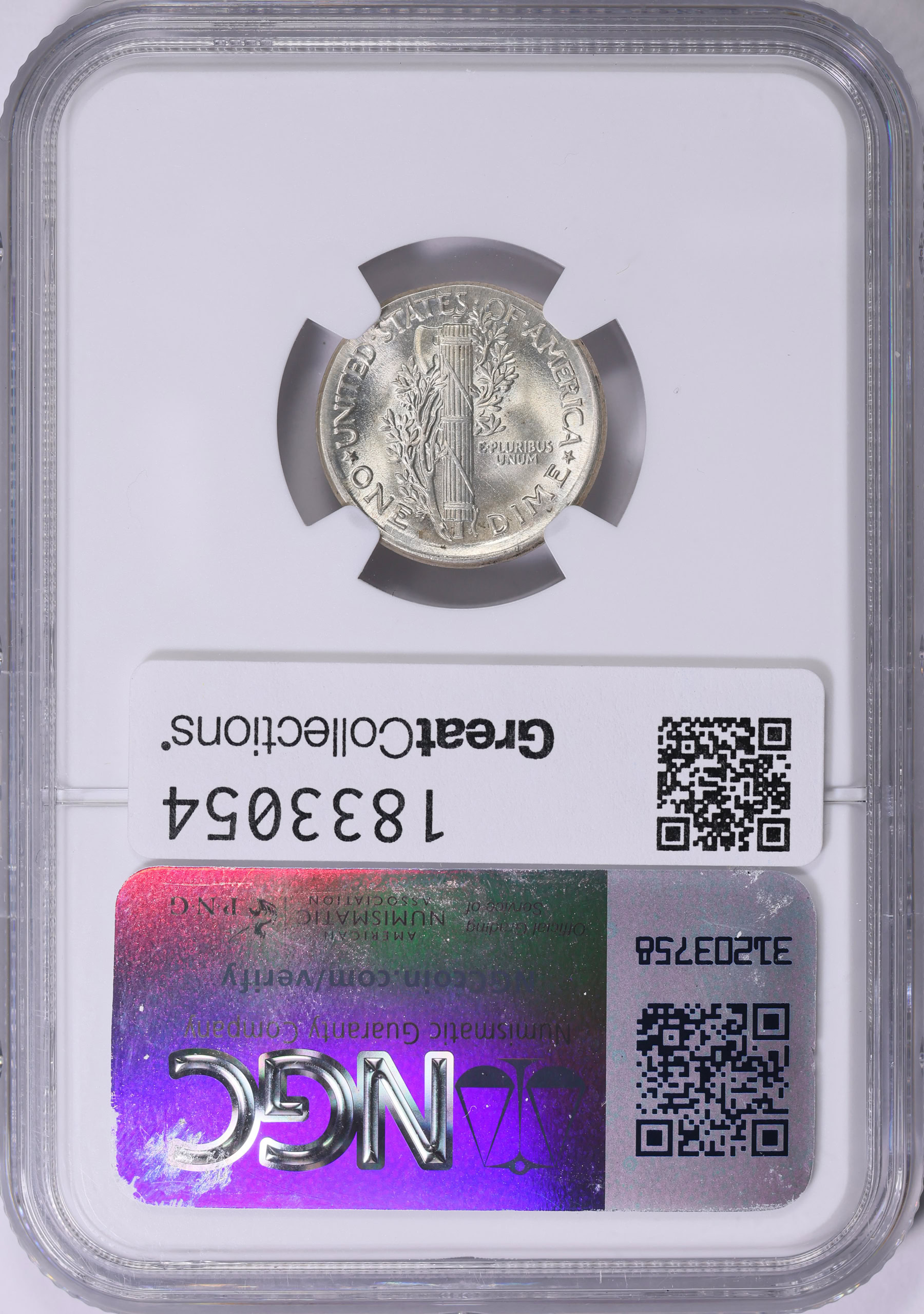 Mint Error 1945 Mercury Dime Broadstruck NGC MS-65 FB (Item 1833054 ...