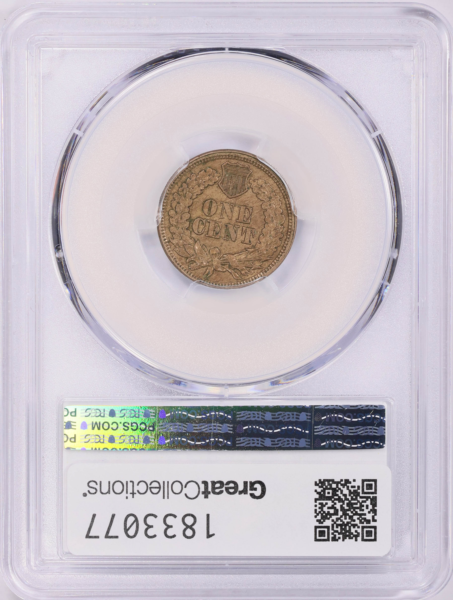 1863 Indian Cent PCGS AU-55 (Item 1833077) | GreatCollections Coin Auctions