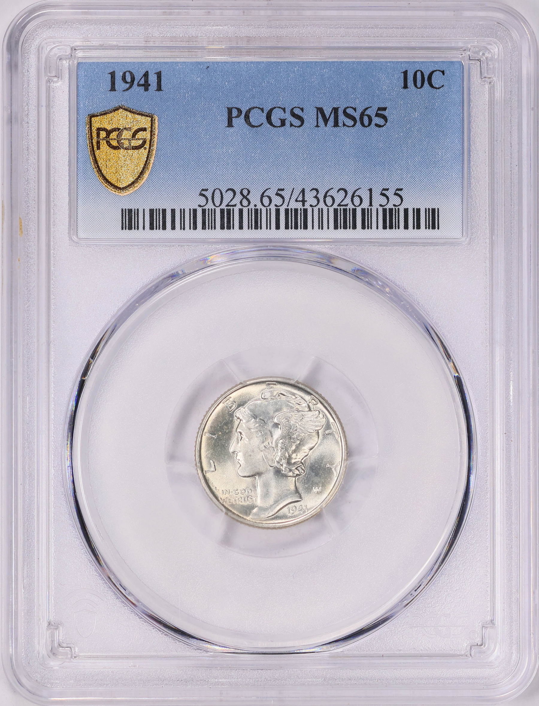 1941 Mercury Dime PCGS MS-65 (Item 1833096) | GreatCollections Coin Auctions