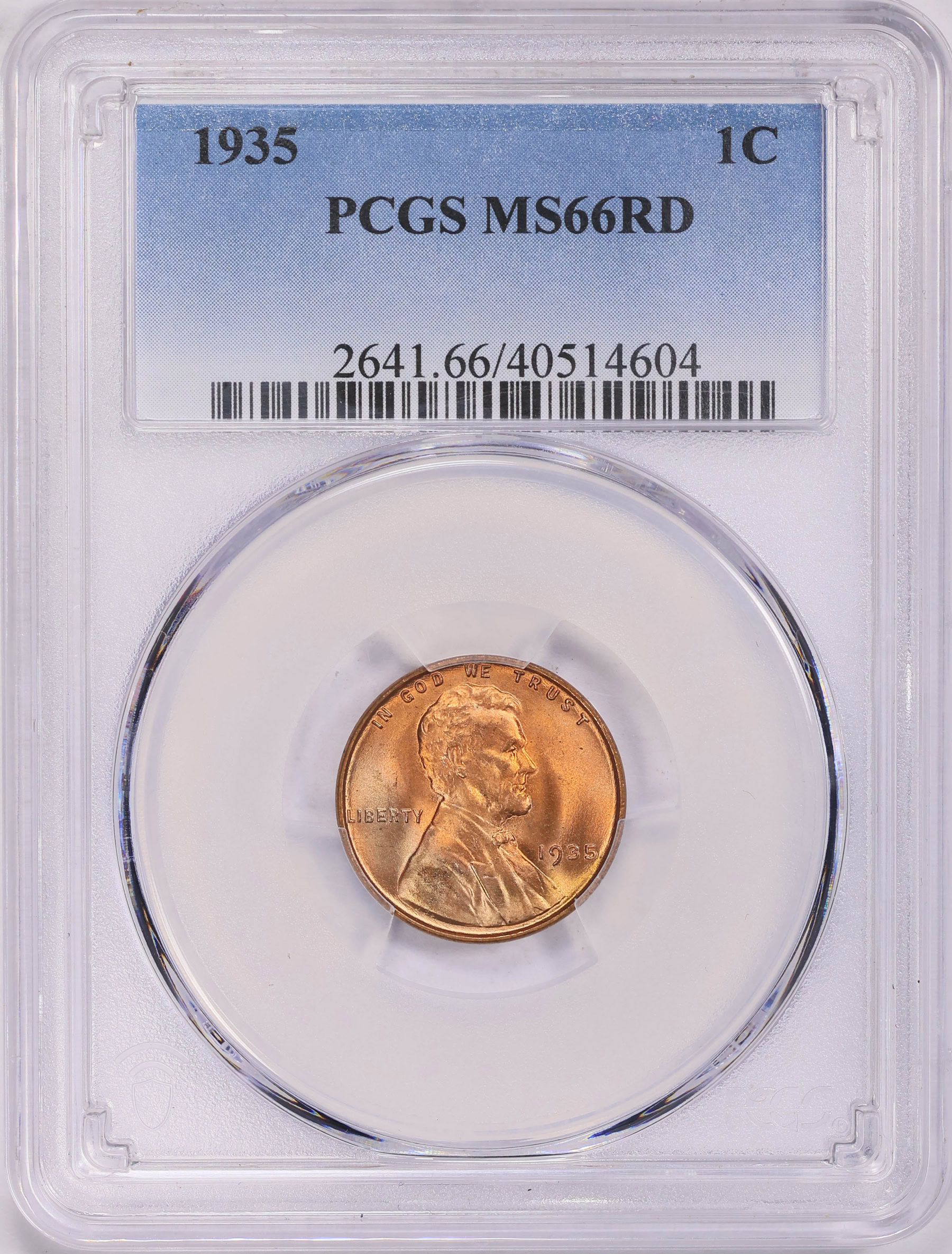 1935 Lincoln Cent PCGS MS-66 RD (Item 1833102) | GreatCollections Coin Auctions