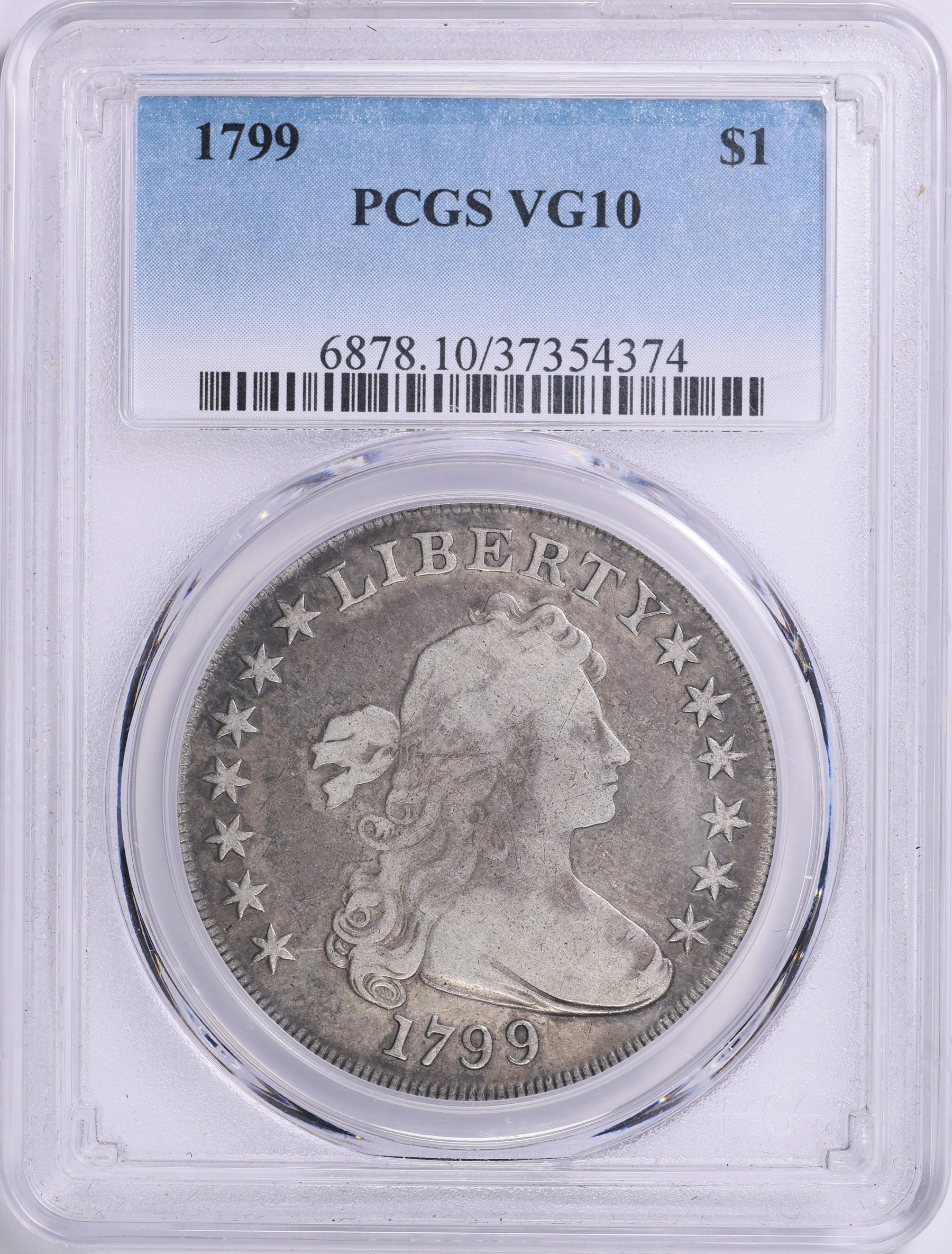 1799 Draped Bust Silver Dollar PCGS VG-10 (Item 1833134) | GreatCollections Coin Auctions