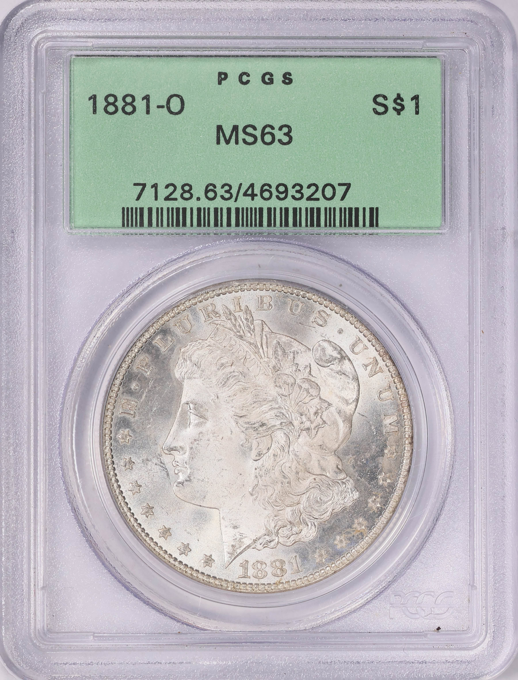 1881-O Morgan Silver Dollar PCGS MS-63 OGH (Item 1833214) | GreatCollections Coin Auctions