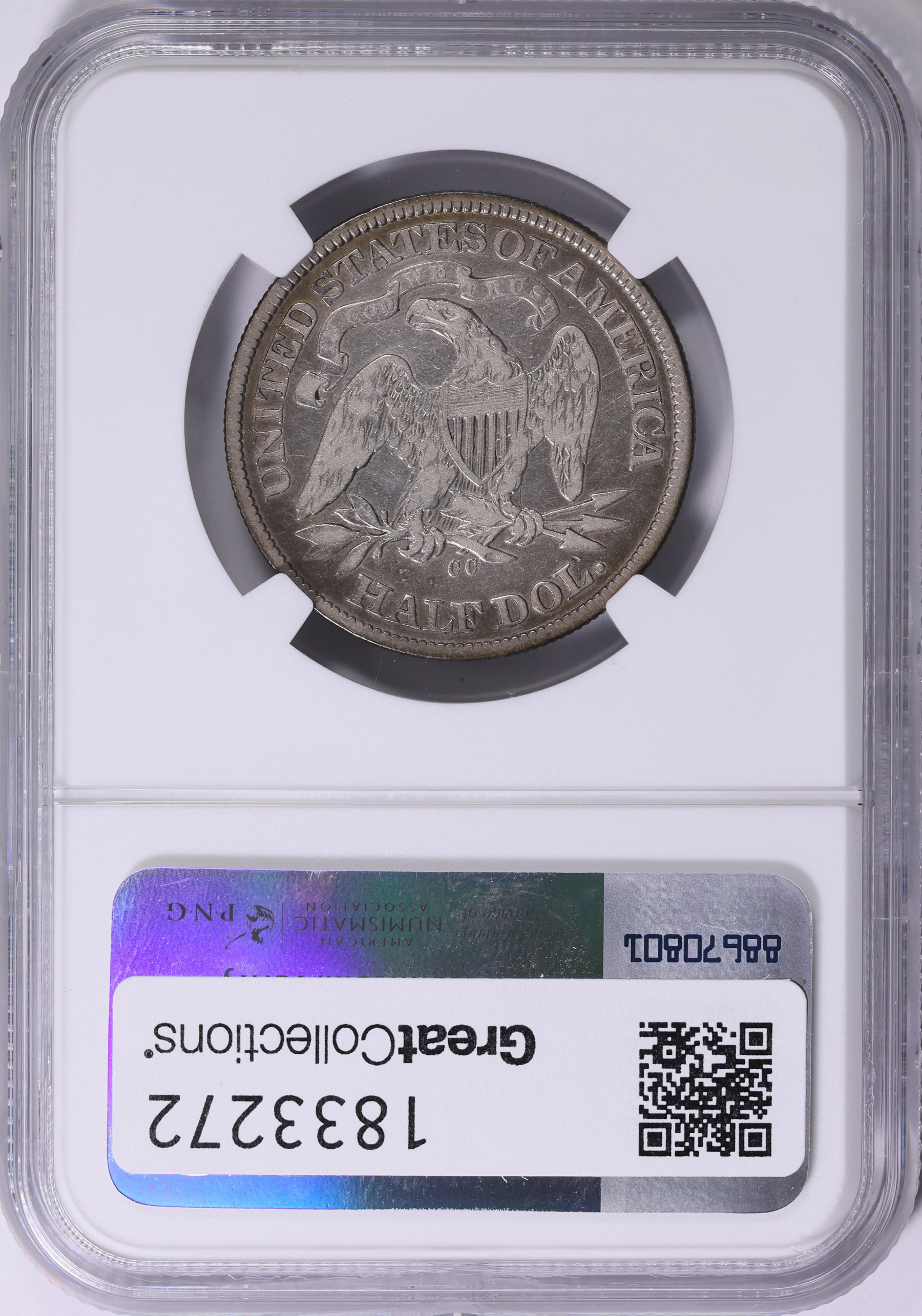 1870-CC Seated Liberty Half Dollar NGC Fine Details (Item 1833272) | GreatCollections Coin Auctions