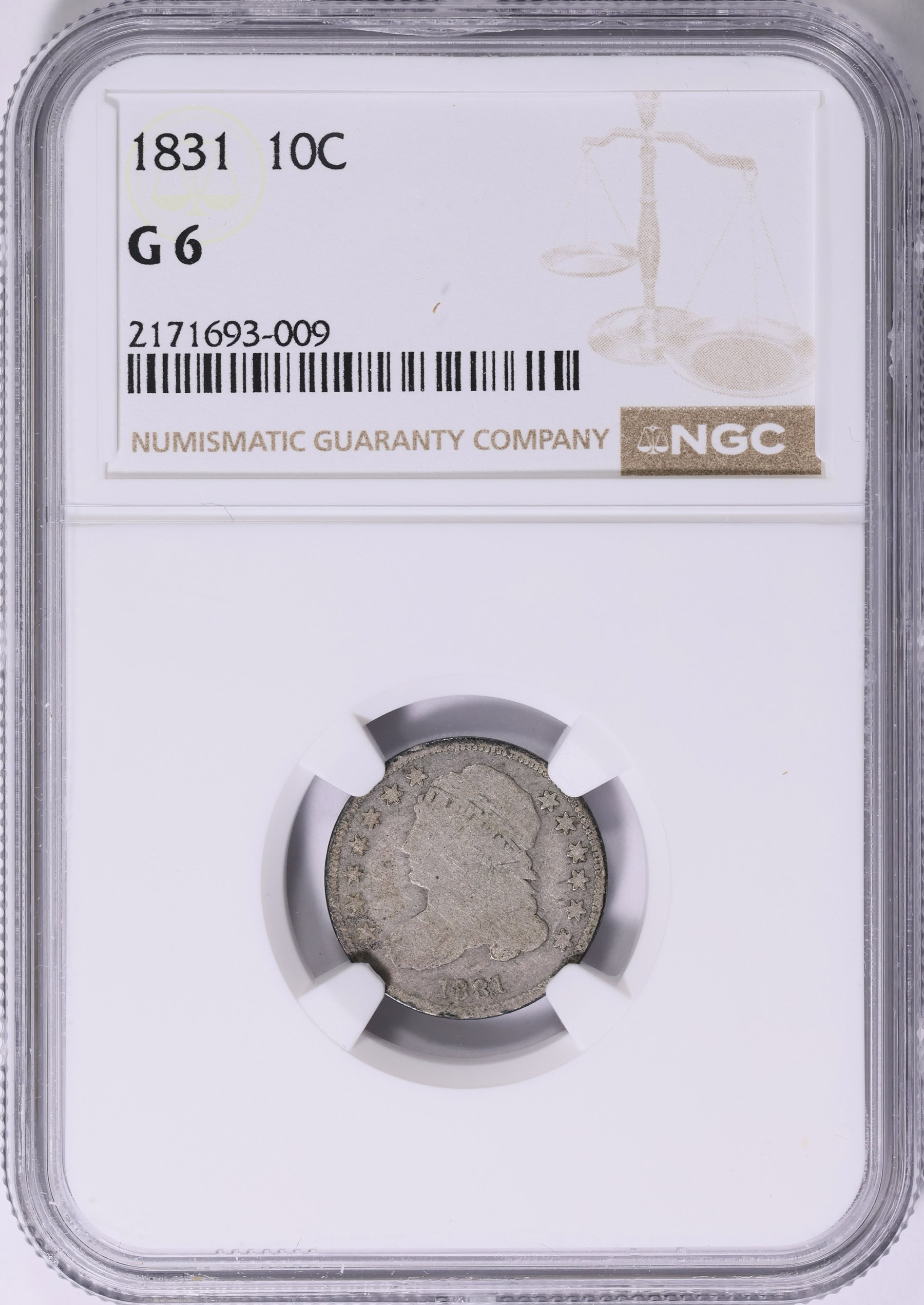 1831 Capped Bust Dime NGC G-06 (Item 1833293) | GreatCollections Coin ...