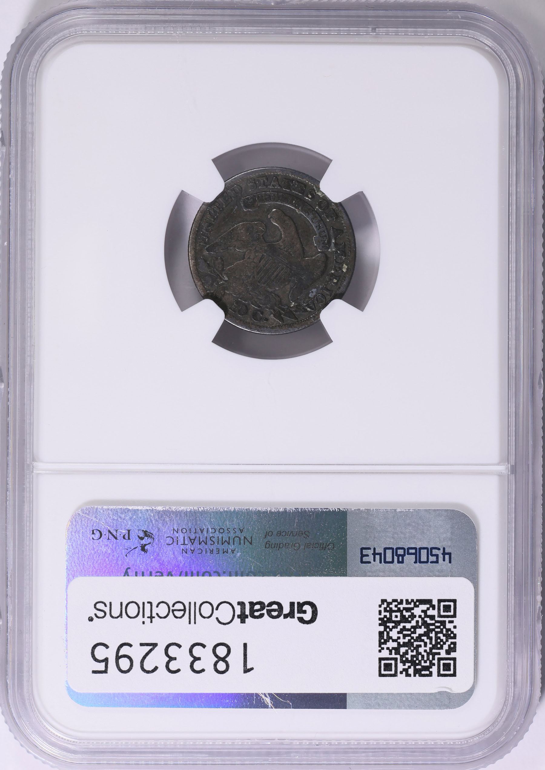 1833 Capped Bust Dime NGC VG-08 (Item 1833295) | GreatCollections Coin ...
