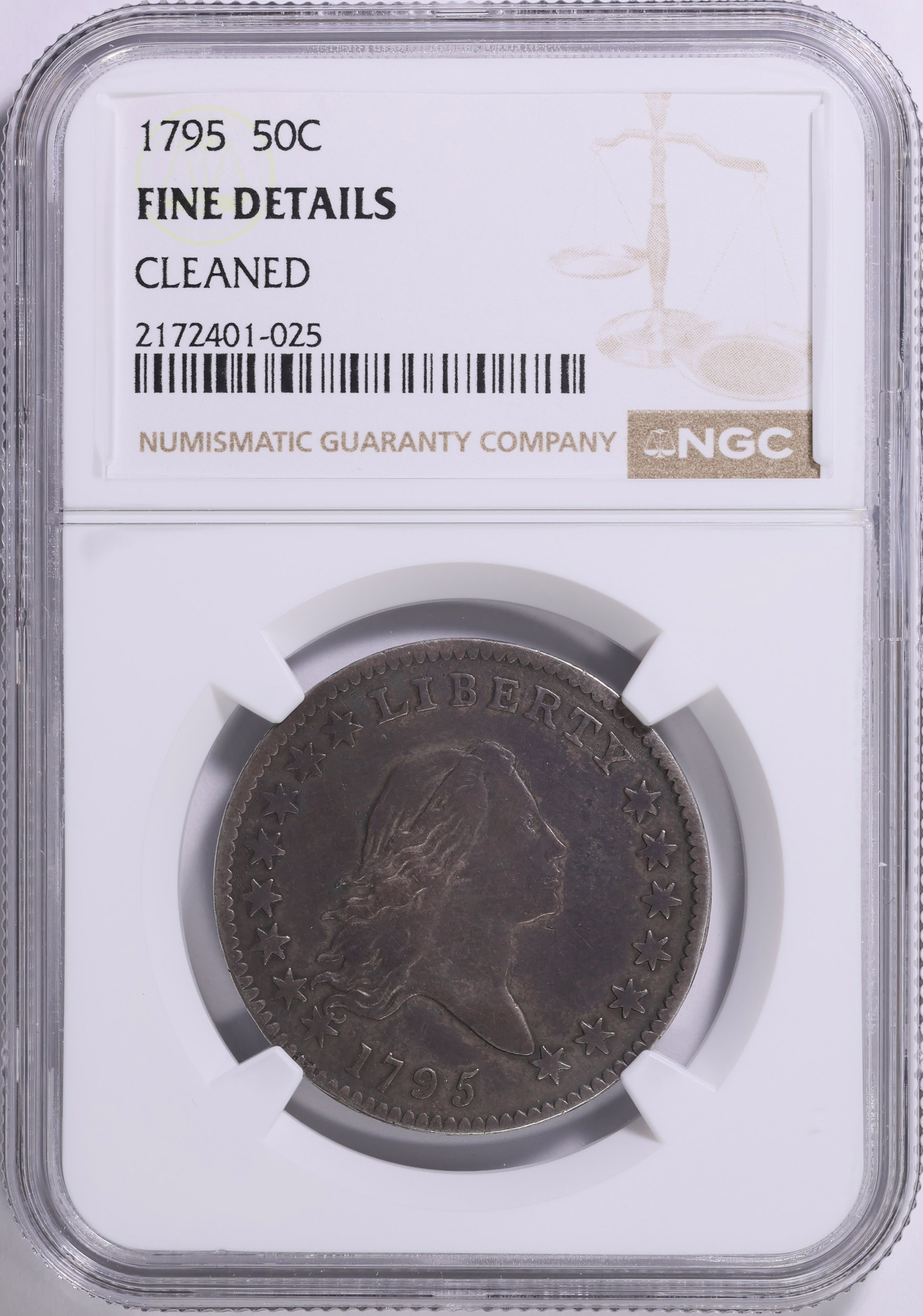 1795 Flowing Hair Half Dollar NGC Fine Details (Item 1833313) | GreatCollections Coin Auctions