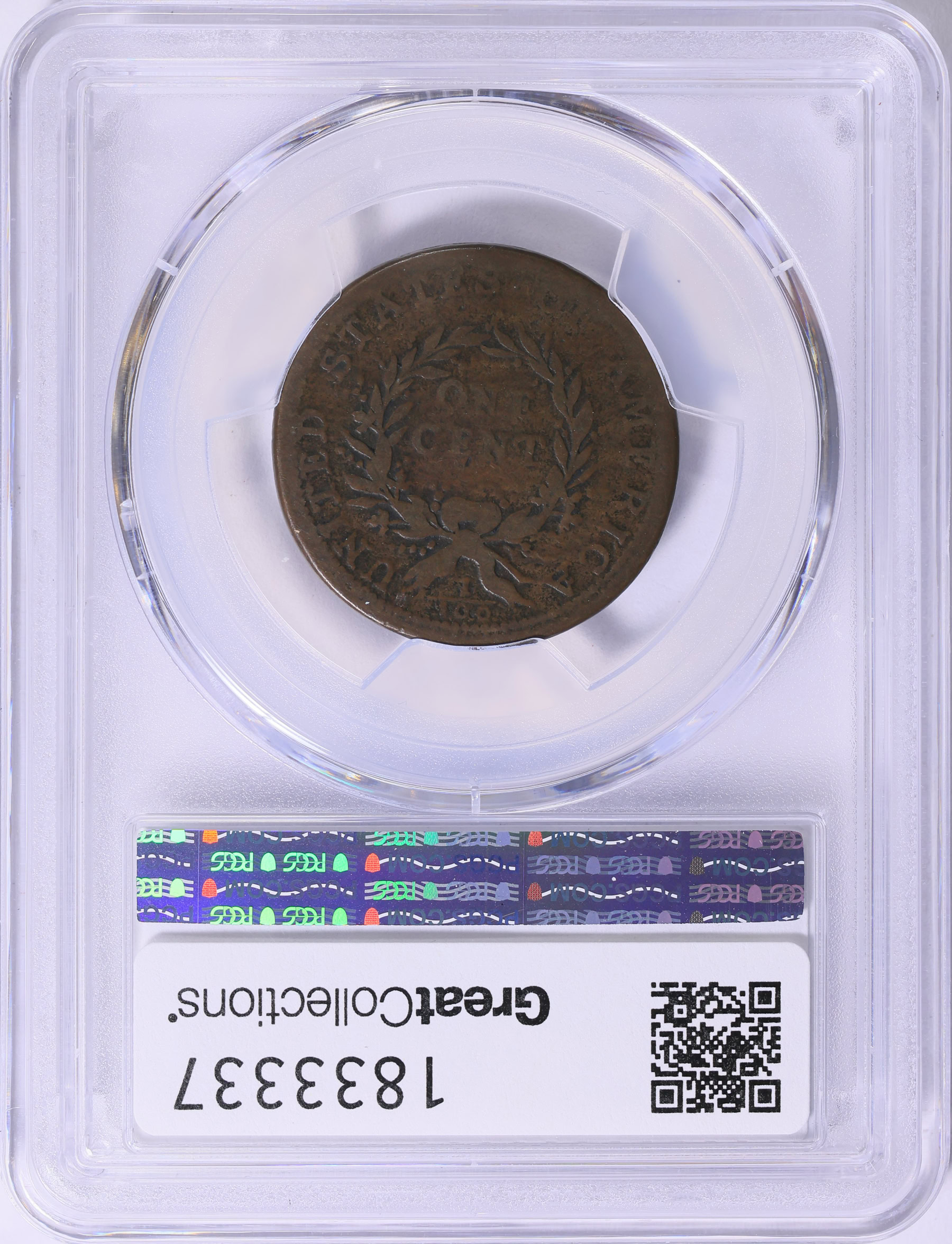 1793 Wreath Cent Vine and Bars PCGS Genuine Good Details (Item 1833337 ...