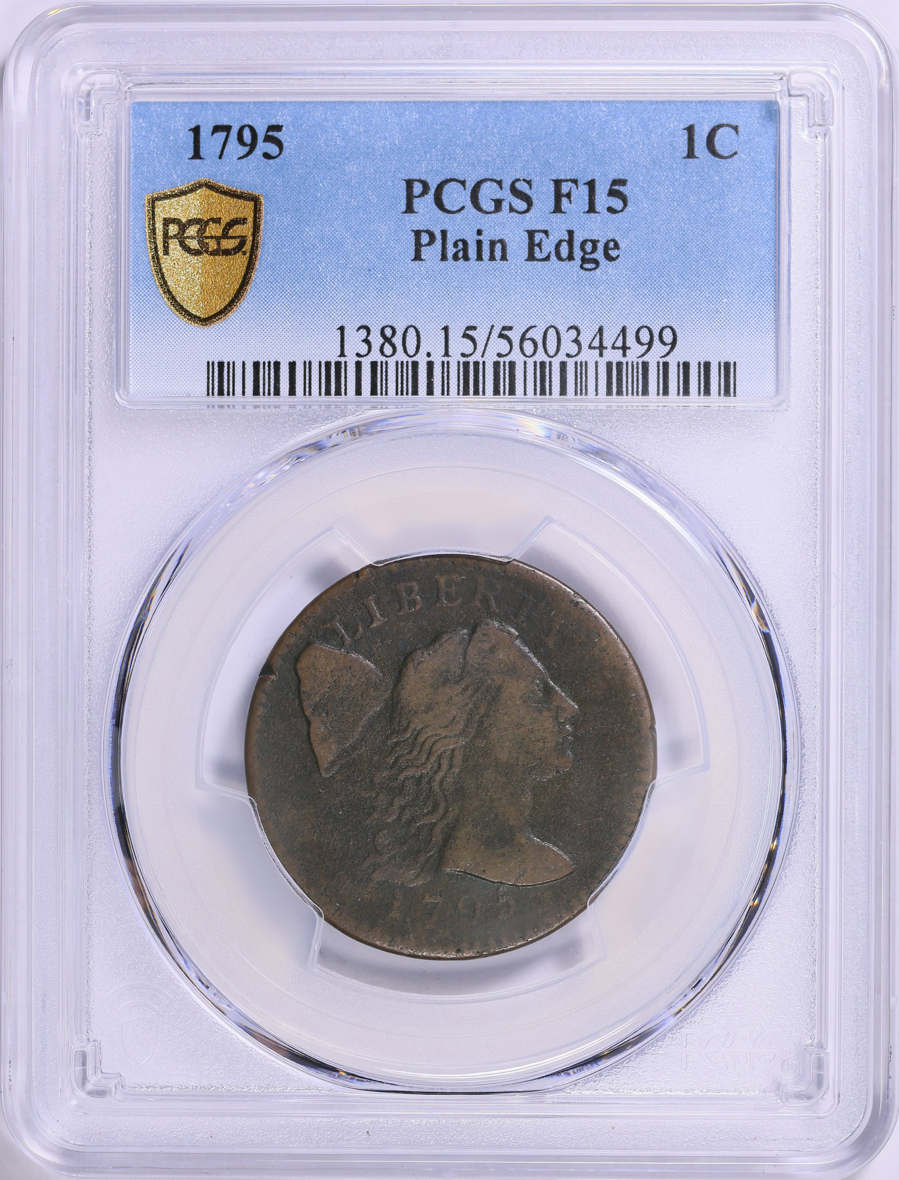 1795 Liberty Cap Cent Plain Edge PCGS F-15 BN (Item 1833340 ...