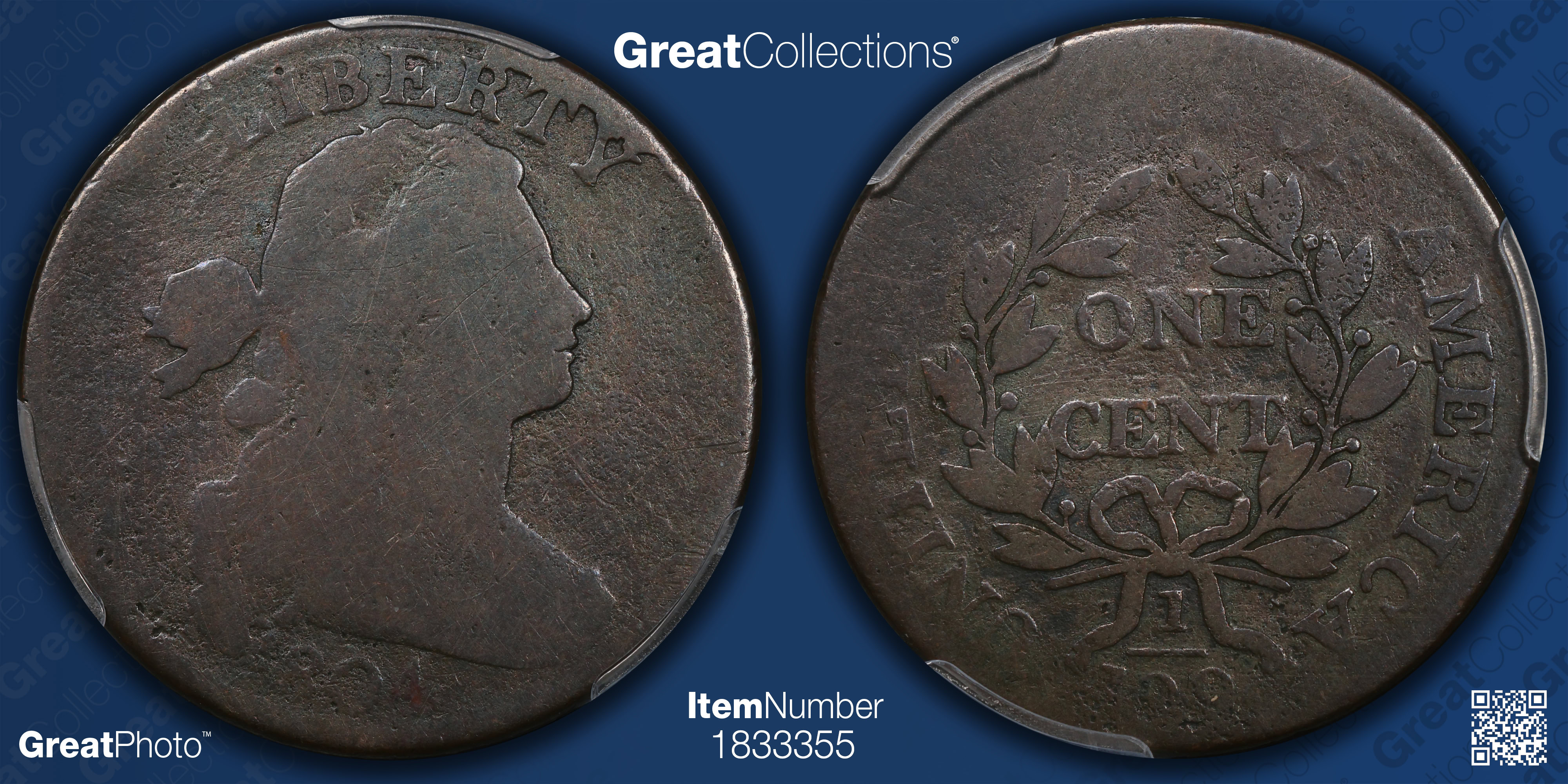 1804 Draped Bust Cent PCGS AG-03 BN (Item 1833355) | GreatCollections ...