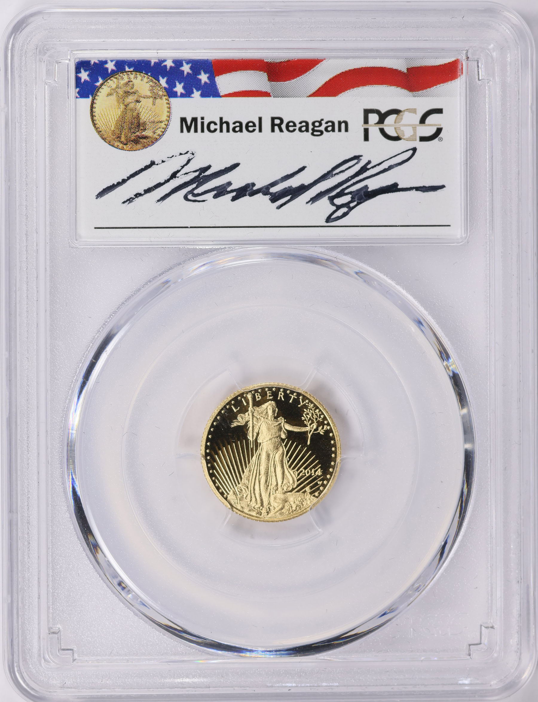2014-W $5 Tenth-Ounce Gold American Eagle Reagan Legacy Series PCGS ...