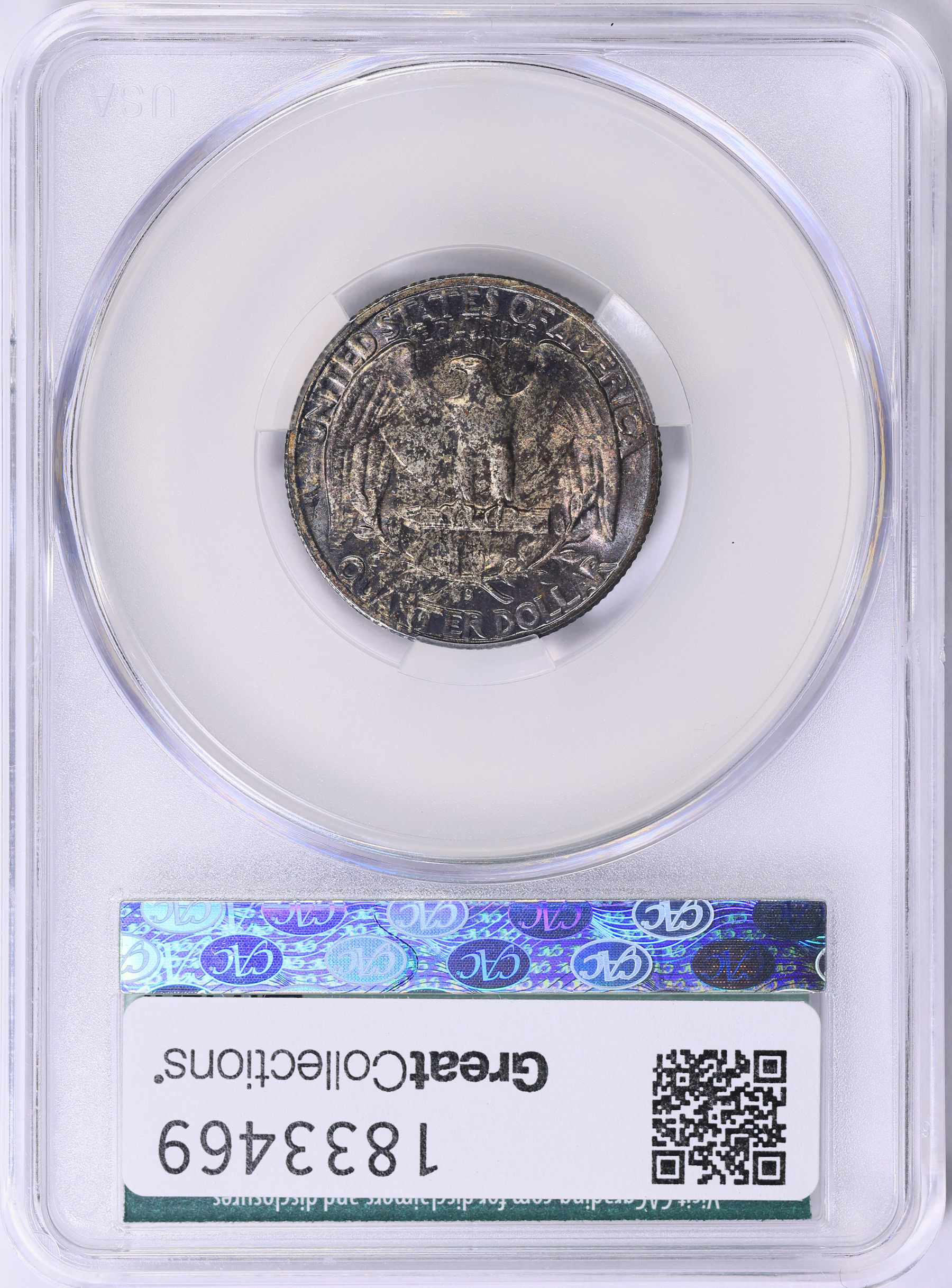 1948-S Washington Quarter CACG MS-66 (Toned) (Item 1833469) | GreatCollections Coin Auctions