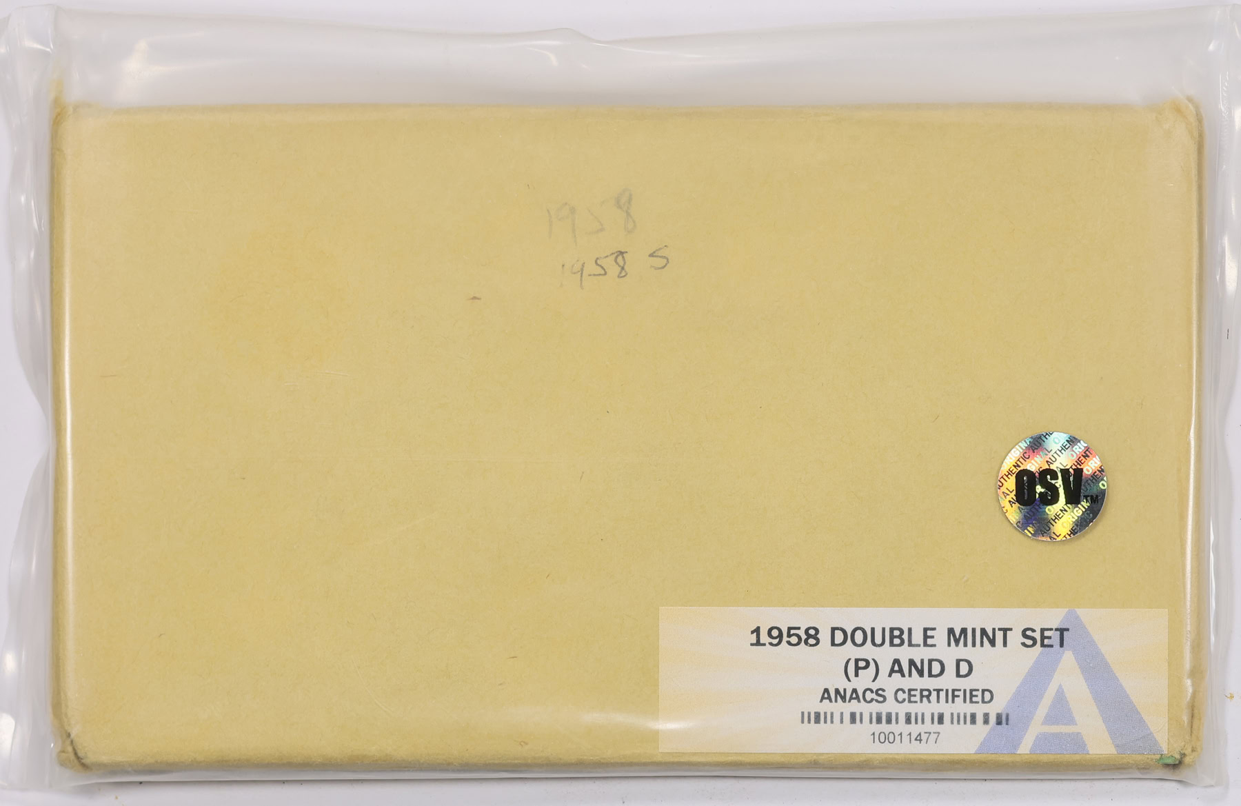 1958 U.S. Mint Double Mint Set ANACS Composite Grades MS-65.78/65.95 ...