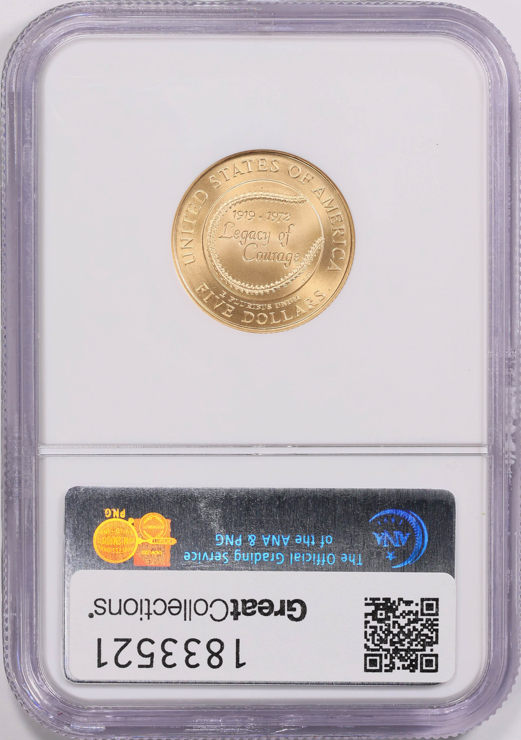 1997-W Jackie Robinson Gold $5 NGC MS-70 (Item 1833521 ...