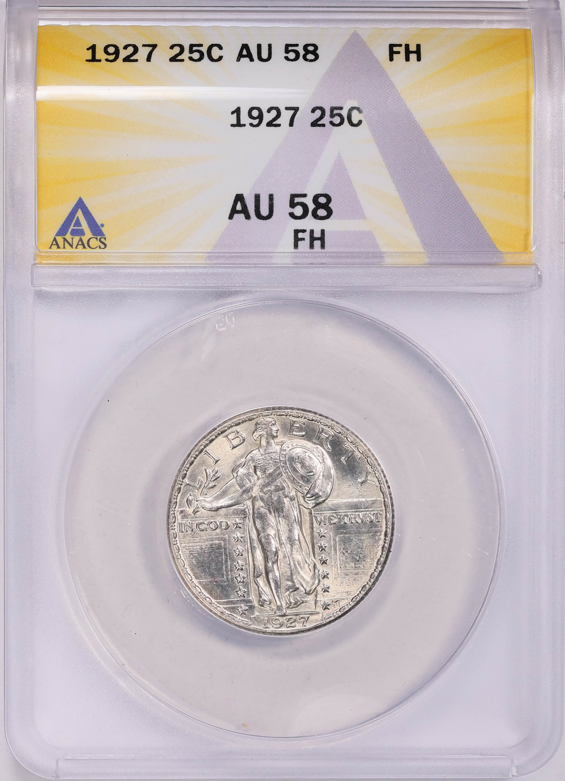 1927 Standing Liberty Quarter ANACS AU-58 FH (Item 1833596 ...