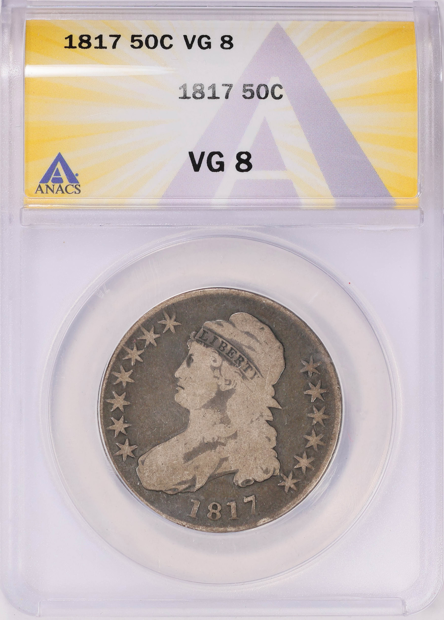 1817 Capped Bust Half Dollar ANACS VG-08 (Item 1833656) | GreatCollections Coin Auctions