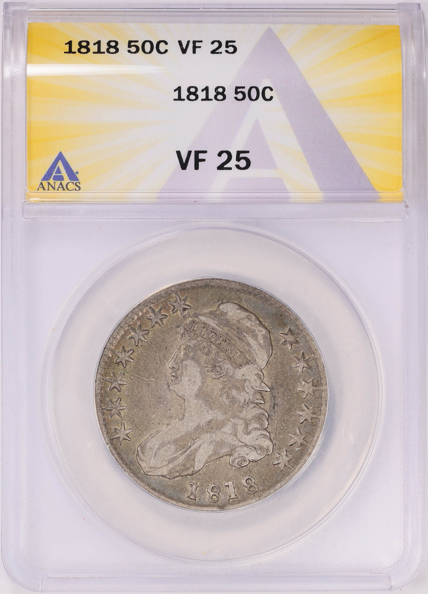 1818 Capped Bust Half Dollar ANACS VF-25 (Item 1833657 ...