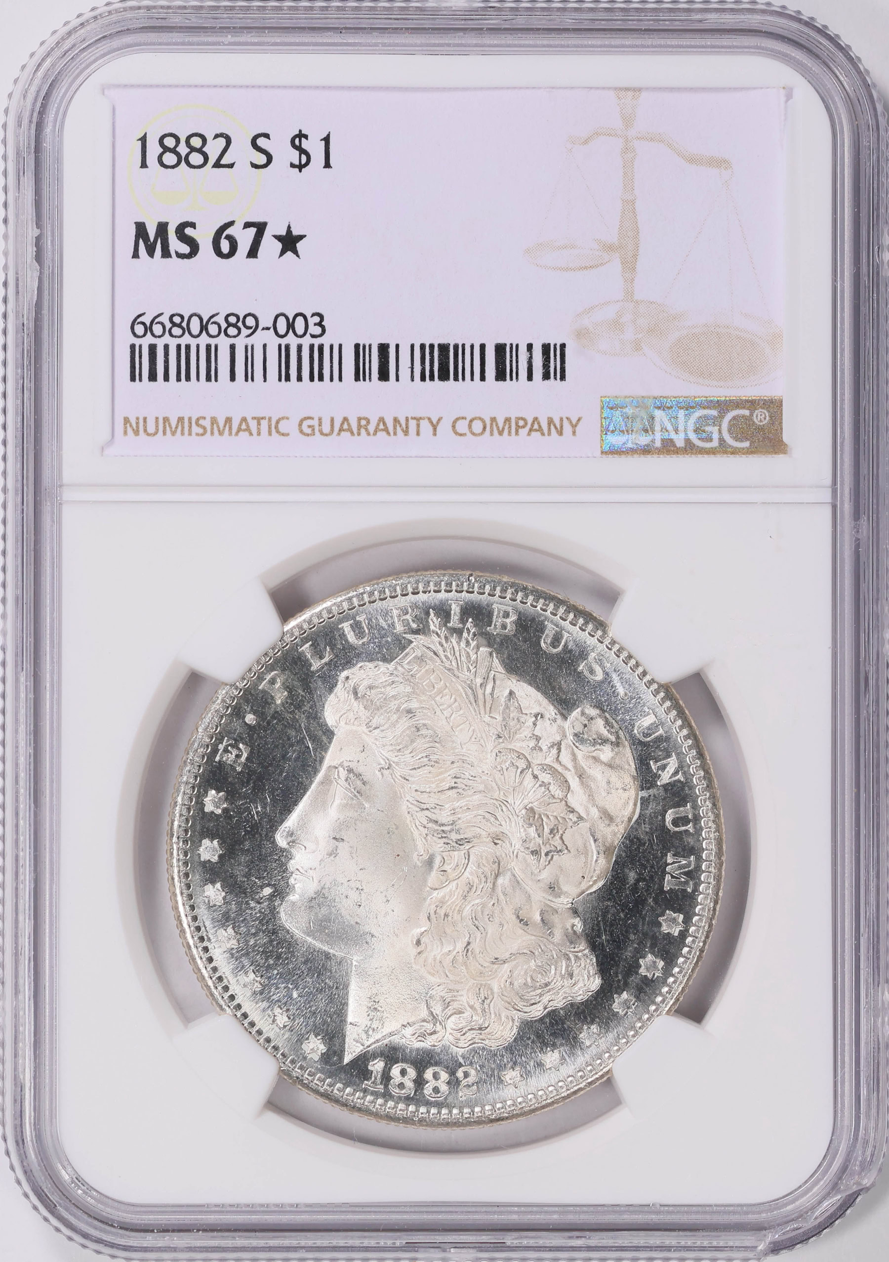 1882-S Morgan Silver Dollar NGC MS-67 ★ (Item 1833861 ...