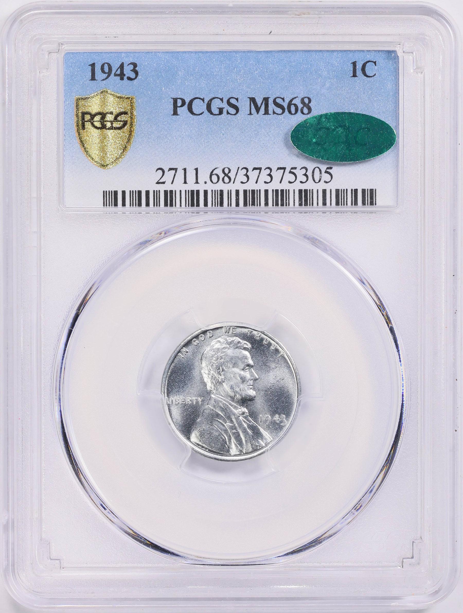 1943 Lincoln Cent PCGS MS-68 (CAC Green) (Item 1833862 ...