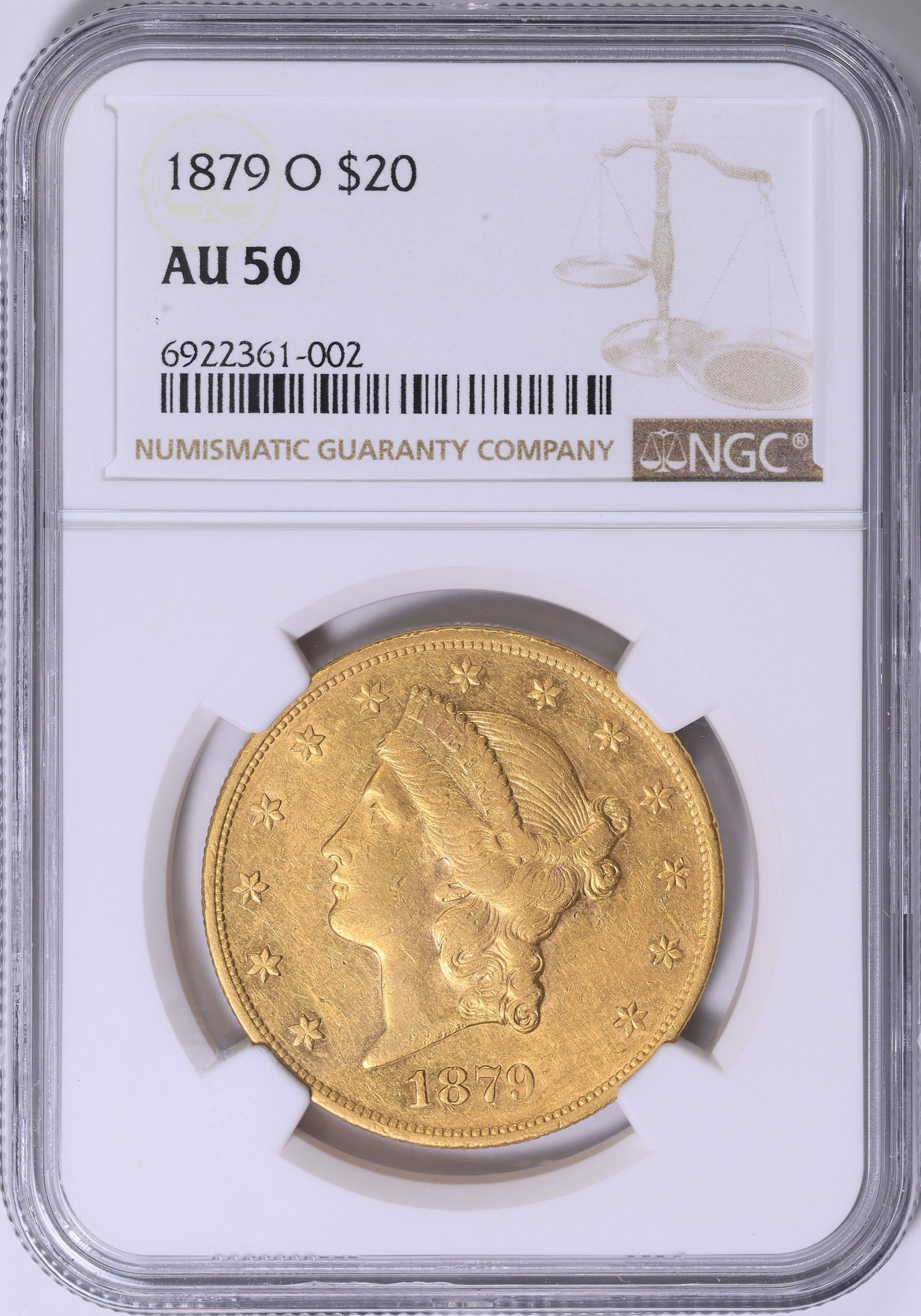 1879-O Liberty Gold Double Eagle NGC AU-50 (Item 1833867) | GreatCollections Coin Auctions