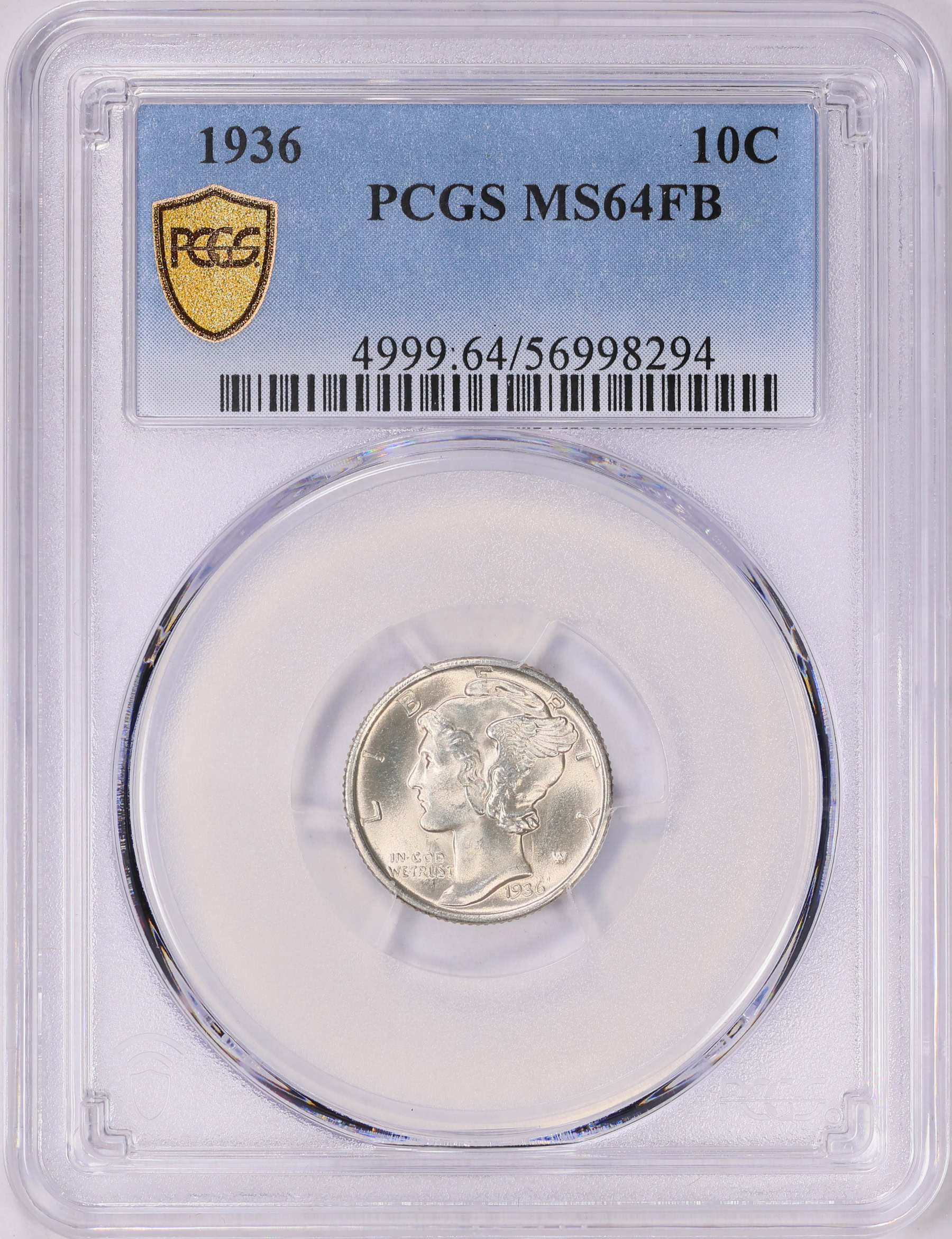 1936 Mercury Dime PCGS MS-64 FB (Item 1833918) | GreatCollections Coin Auctions