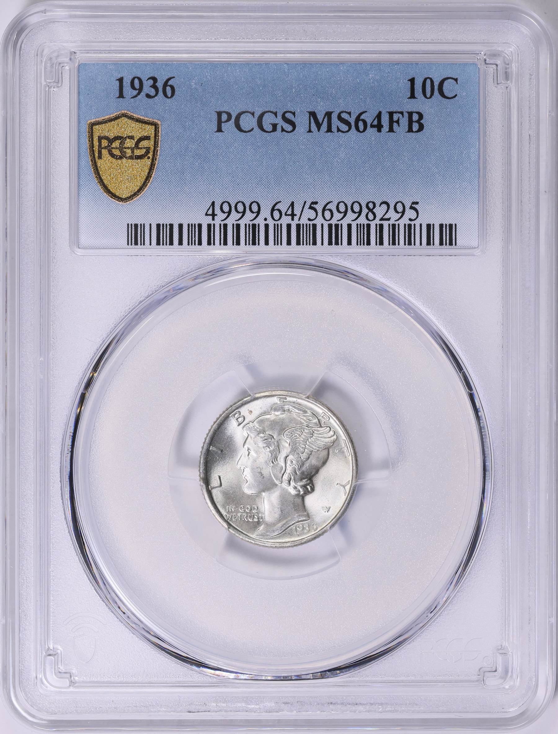 1936 Mercury Dime PCGS MS-64 FB (Item 1833919) | GreatCollections Coin Auctions