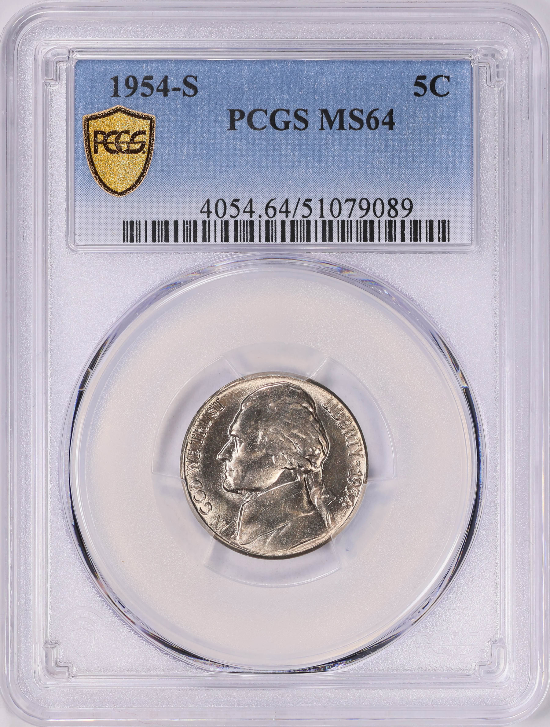 1954-S Jefferson Nickel PCGS MS-64 (Item 1833927) | GreatCollections Coin Auctions