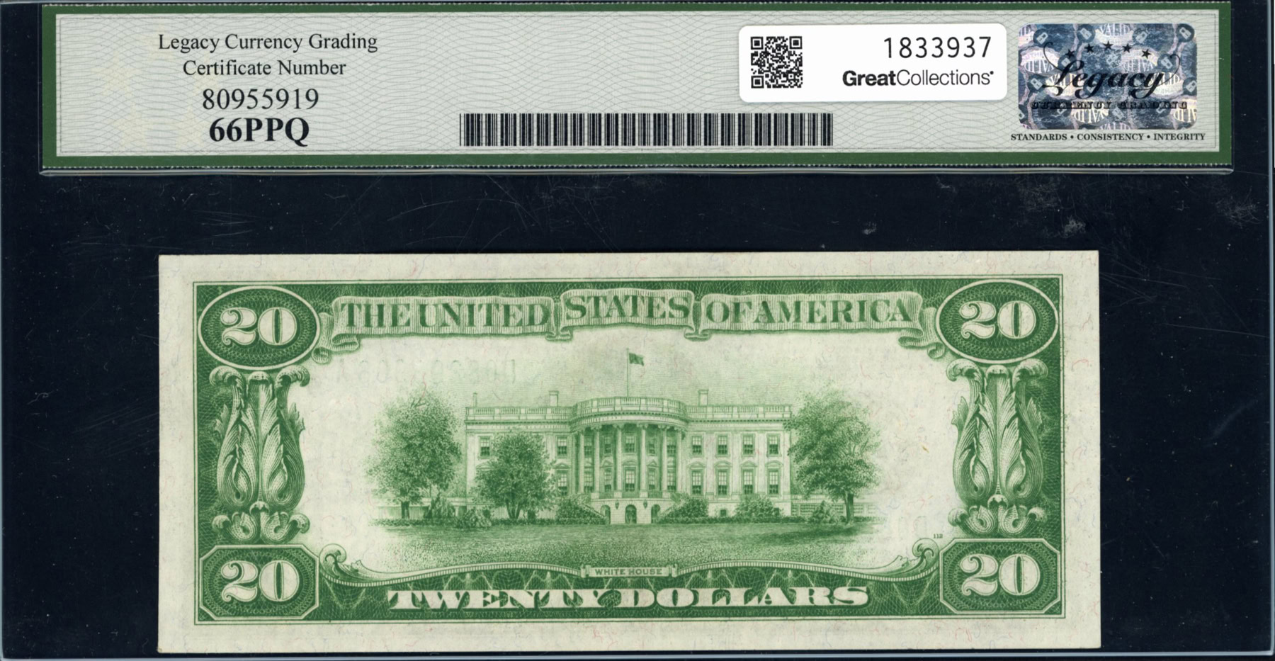 Fr. 2050-D (DA Block) 1928 $20 Cleveland Federal Reserve Note Tate ...