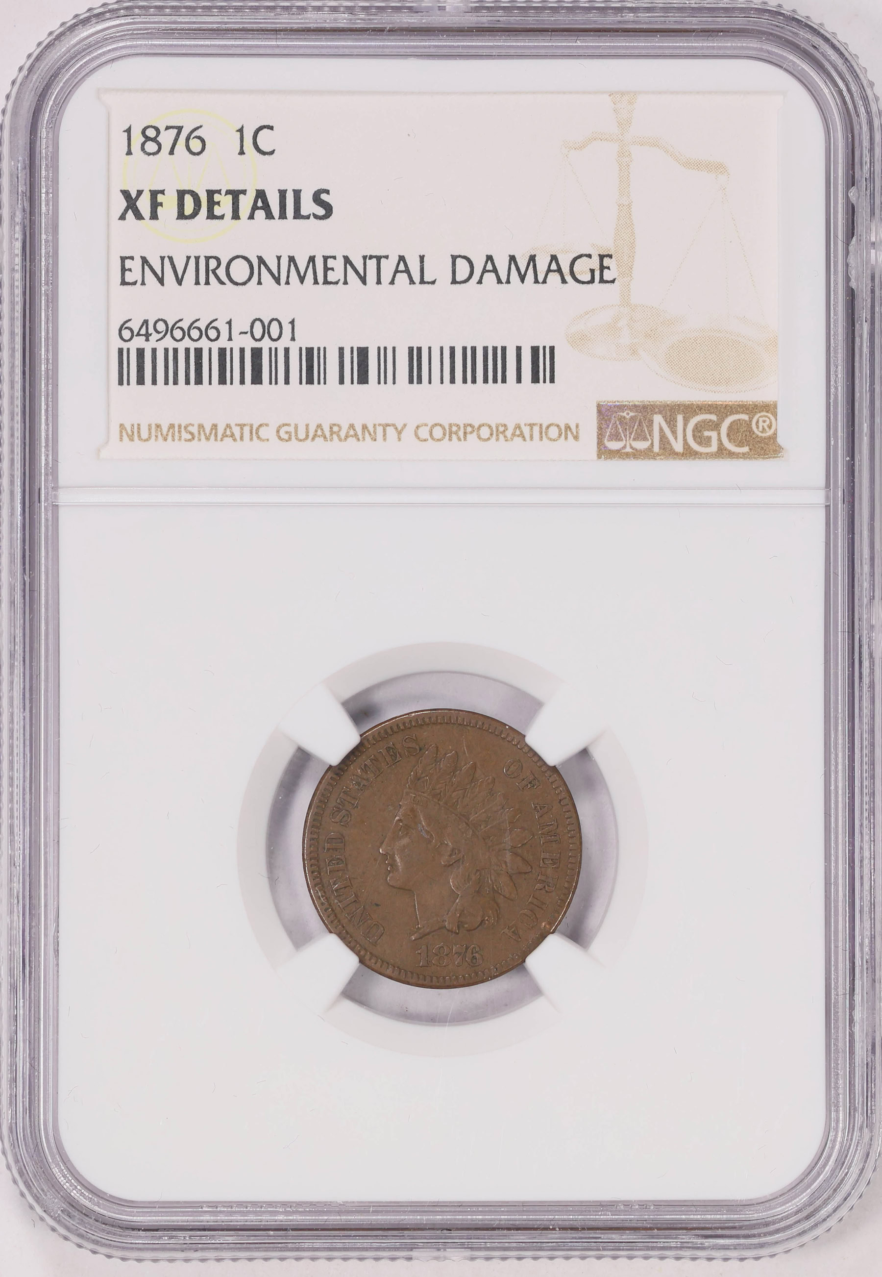 1876 Indian Cent NGC XF Details (Item 1834009) | GreatCollections Coin Auctions