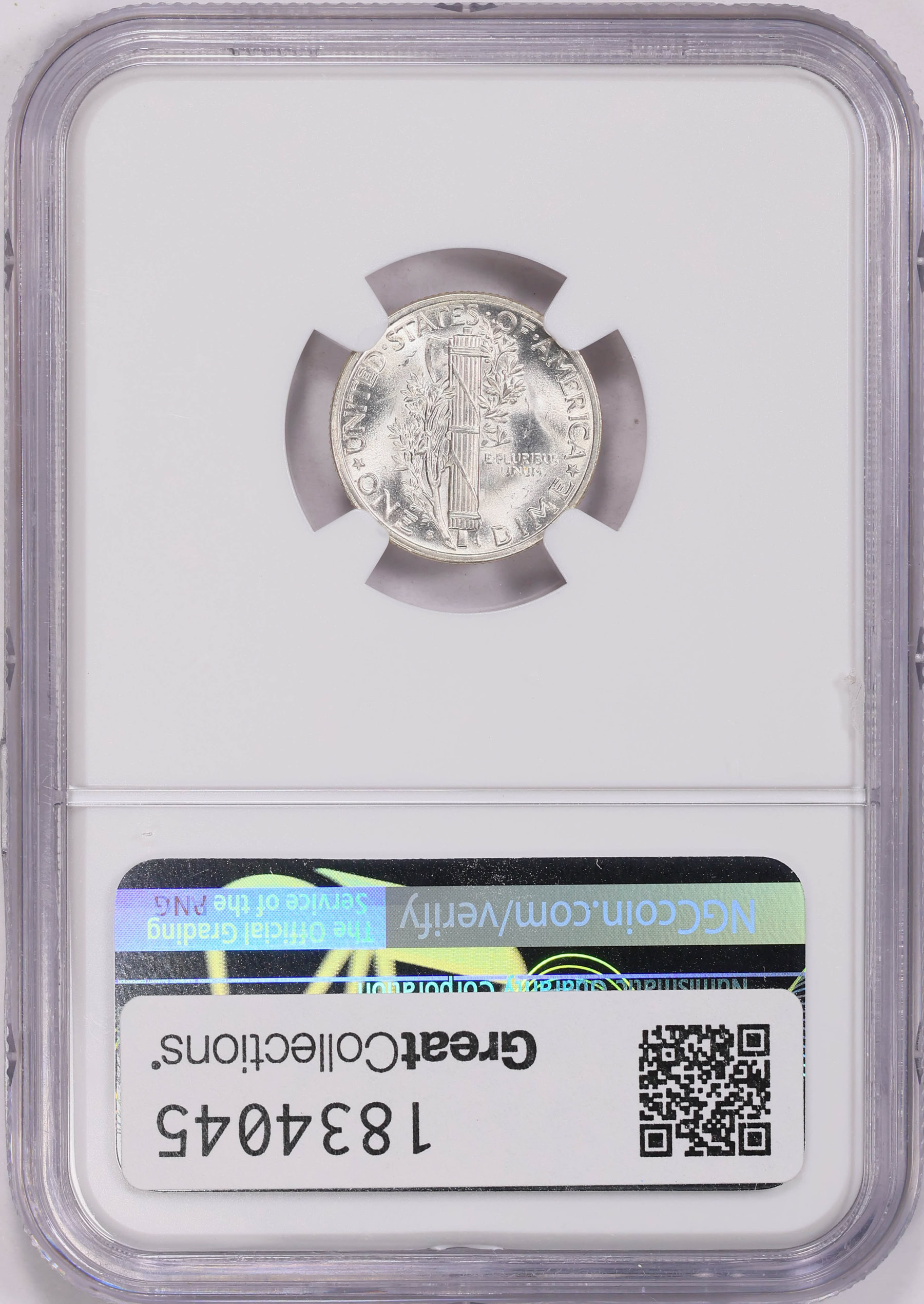 1945-S Mercury Dime Micro S NGC MS-65 FB (Item 1834045) | GreatCollections Coin Auctions
