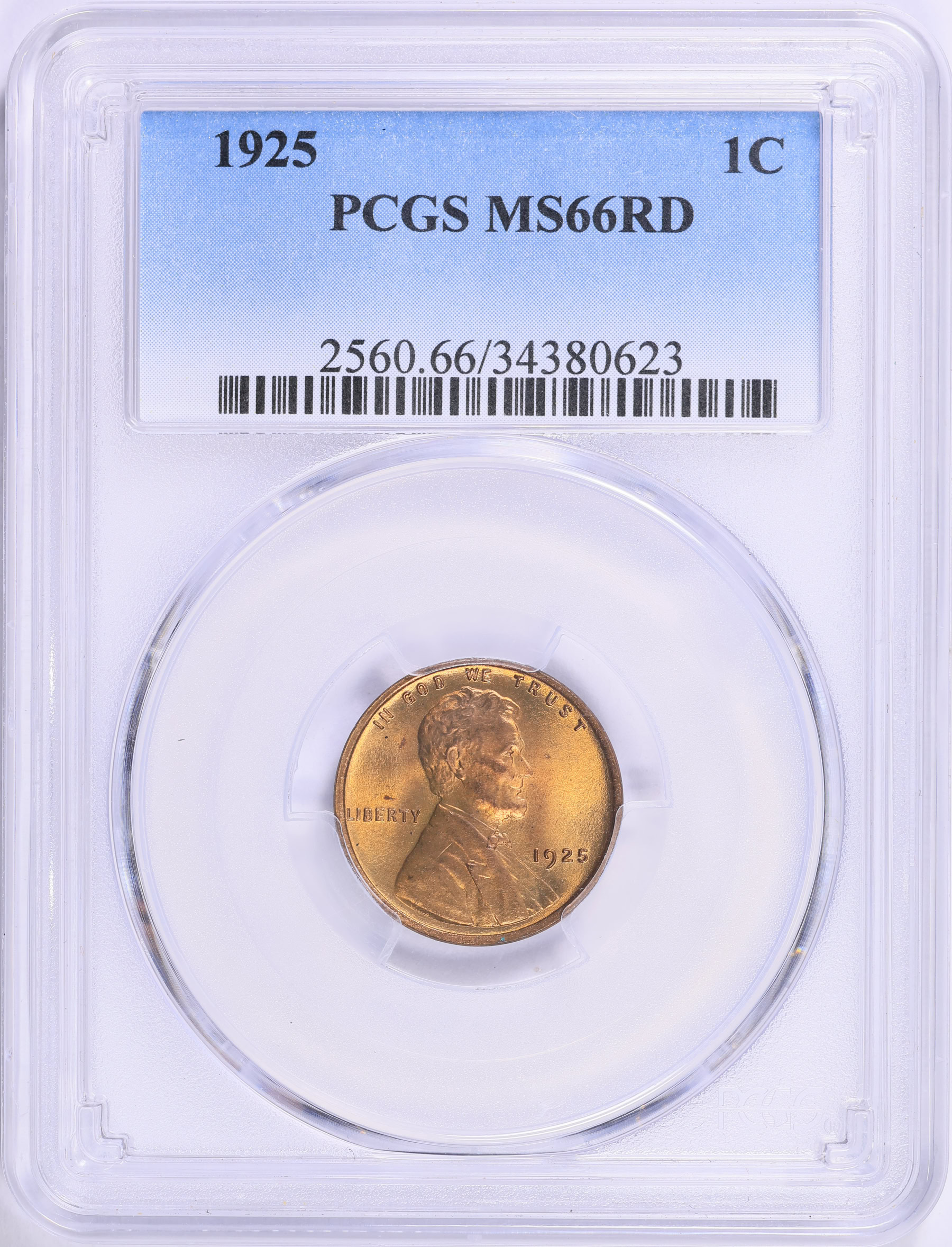 1925 Lincoln Cent PCGS MS-66 RD (Item 1834140) | GreatCollections Coin Auctions