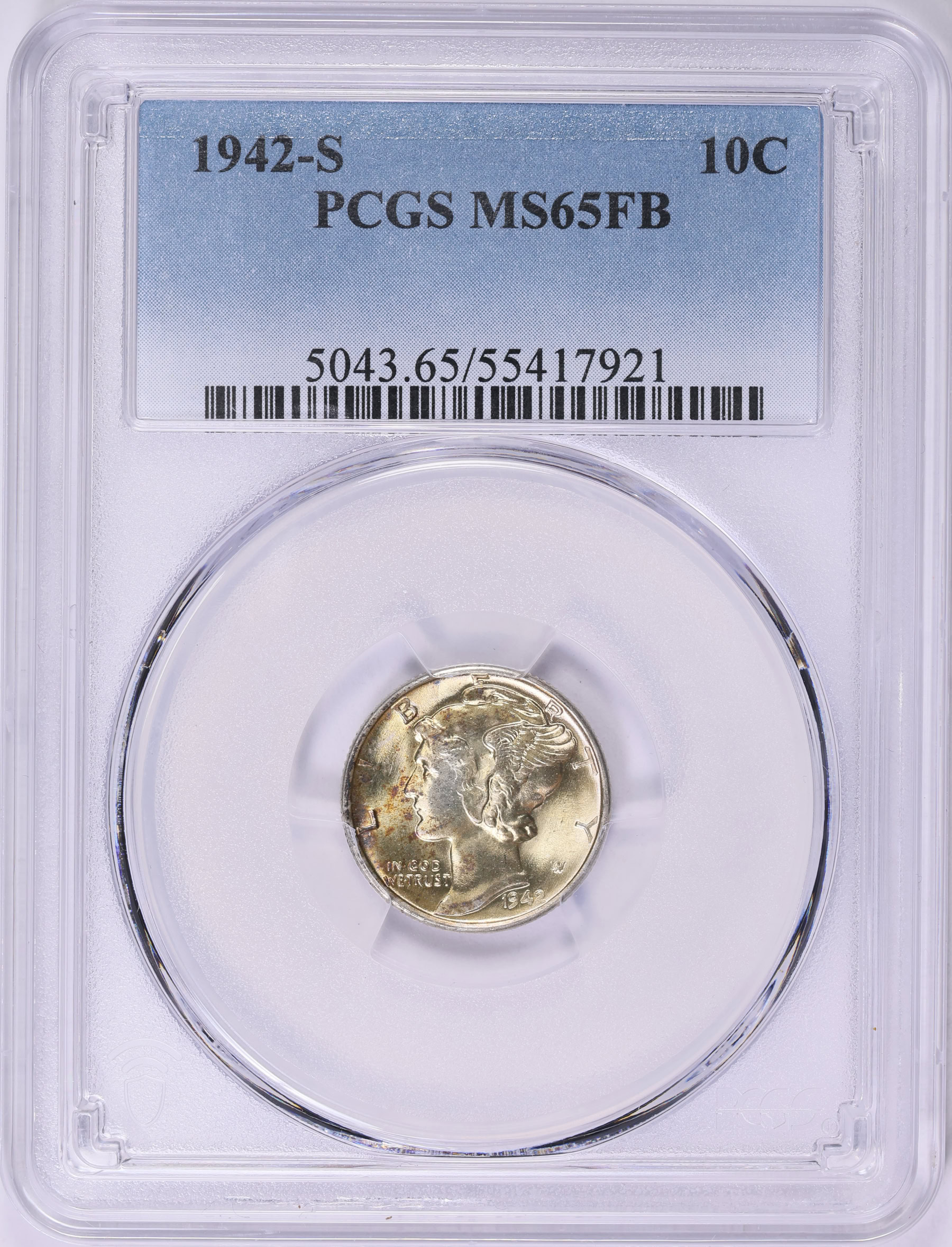 1942-S Mercury Dime PCGS MS-65 FB (Item 1834153) | GreatCollections Coin Auctions