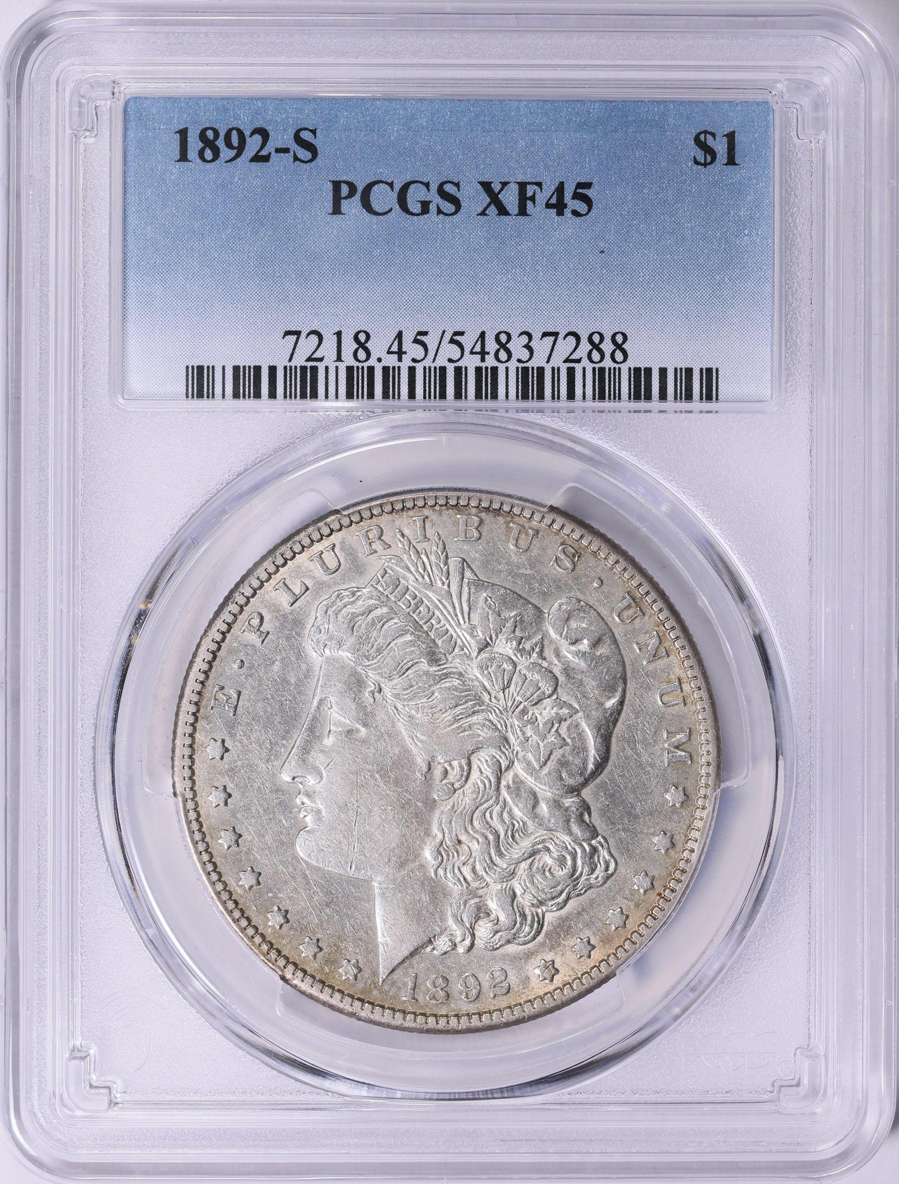1892-S Morgan Silver Dollar PCGS XF-45 (Item 1834189) | GreatCollections Coin Auctions