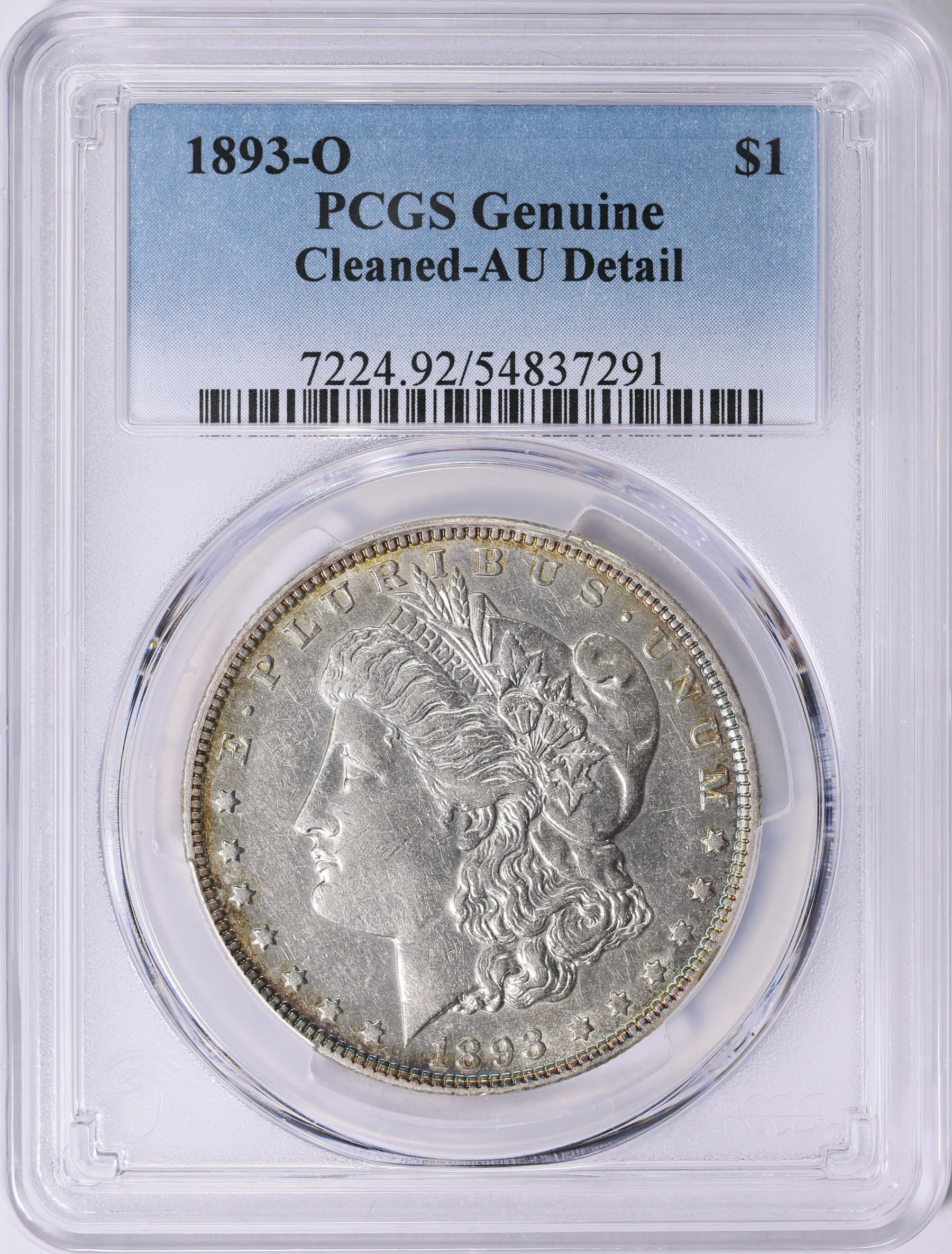 1893-O Morgan Silver Dollar PCGS Genuine AU Details (Item 1834192) | GreatCollections Coin Auctions