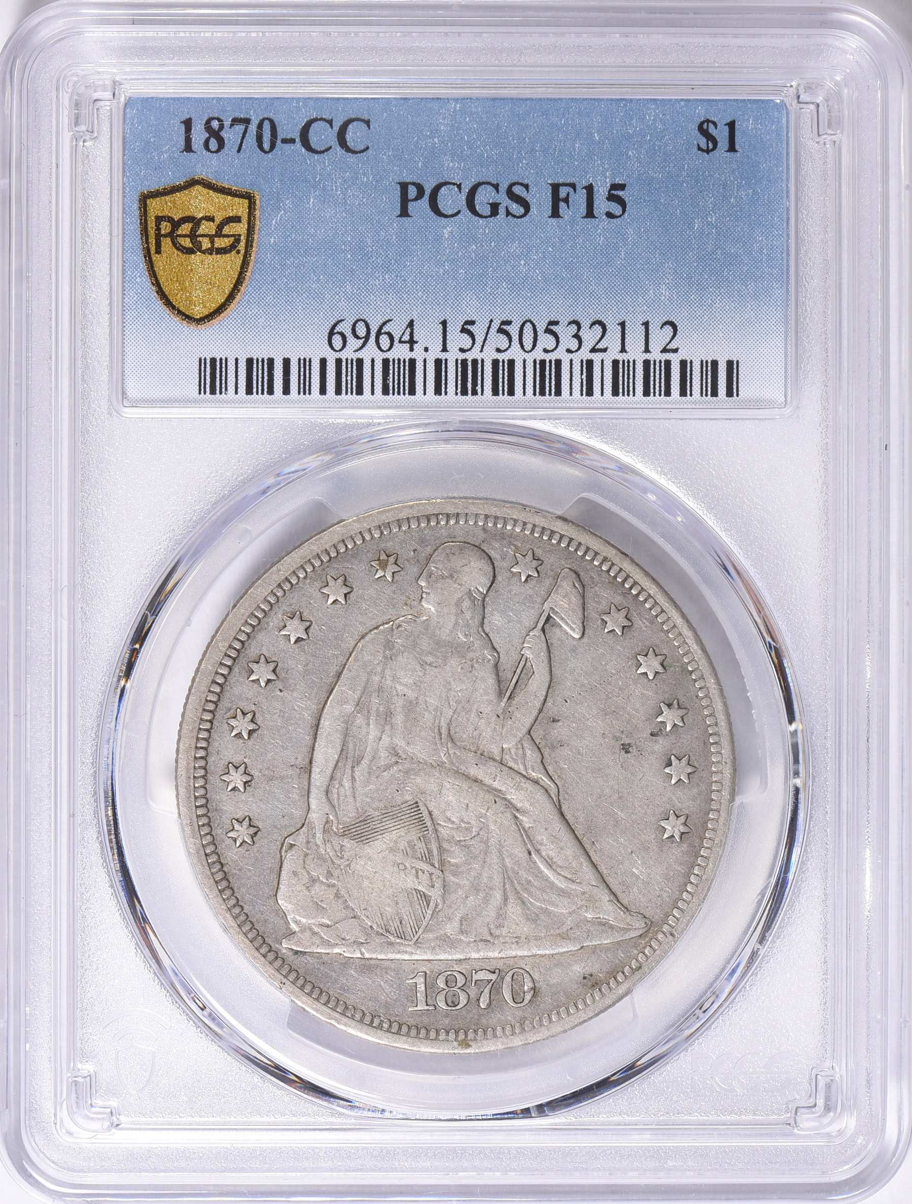 1870-CC Seated Liberty Silver Dollar PCGS F-15 (Item 1834208) | GreatCollections Coin Auctions