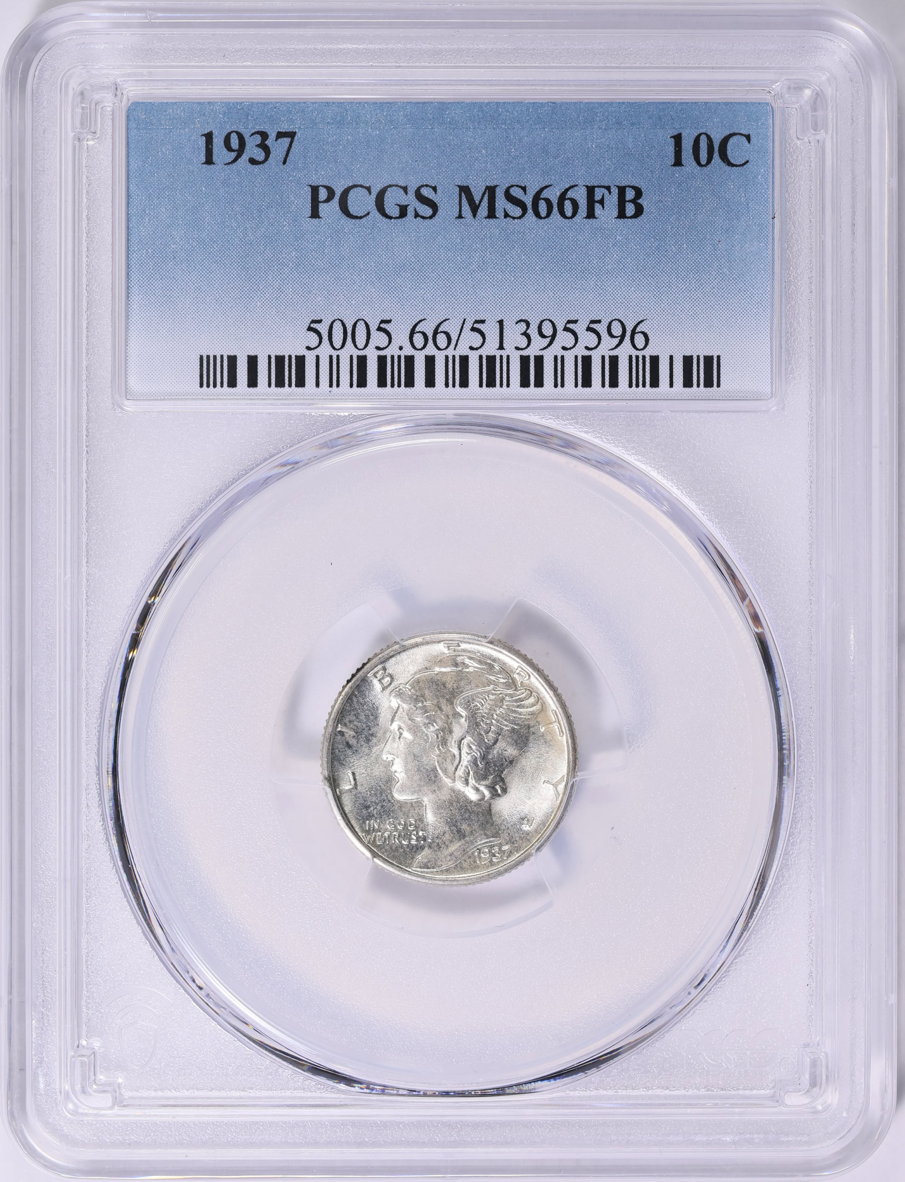 1937 Mercury Dime PCGS MS-66 FB (Item 1834246) | GreatCollections Coin Auctions