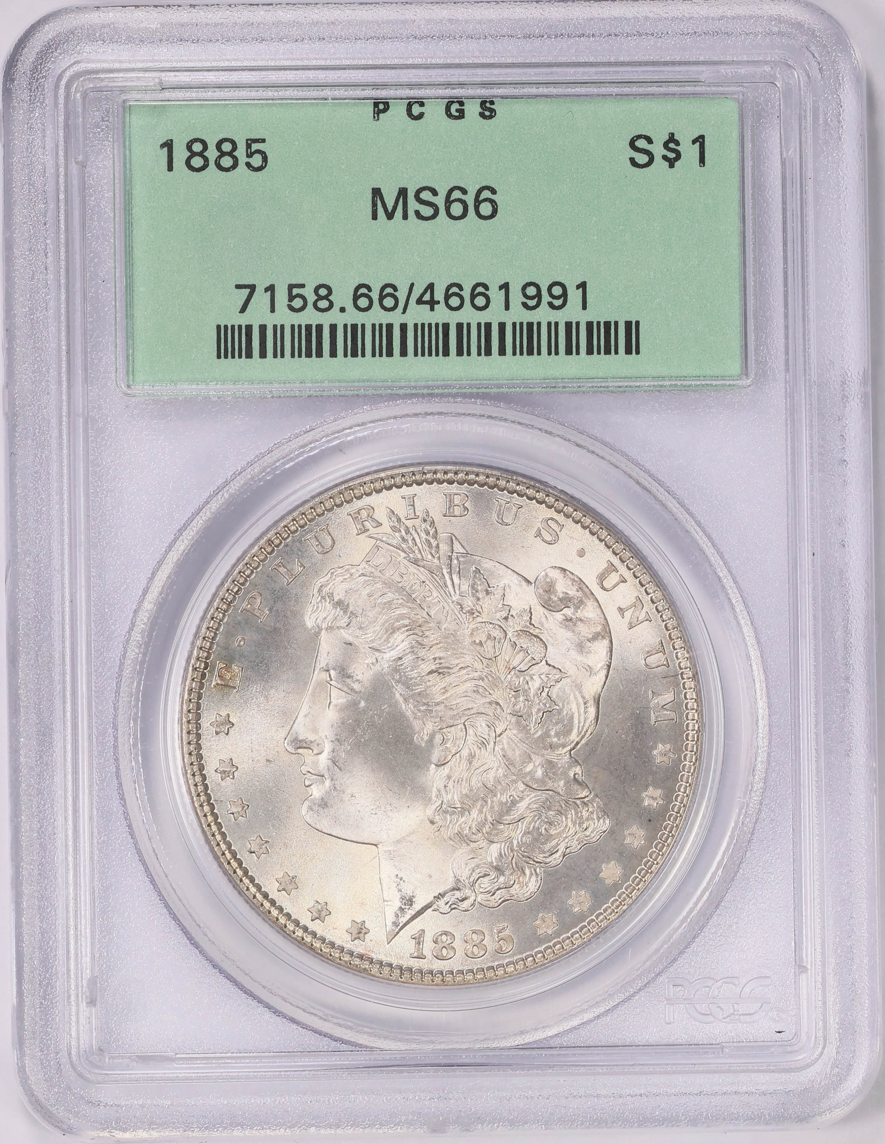 1885 Morgan Silver Dollar PCGS MS-66 OGH (Item 1834329) | GreatCollections Coin Auctions