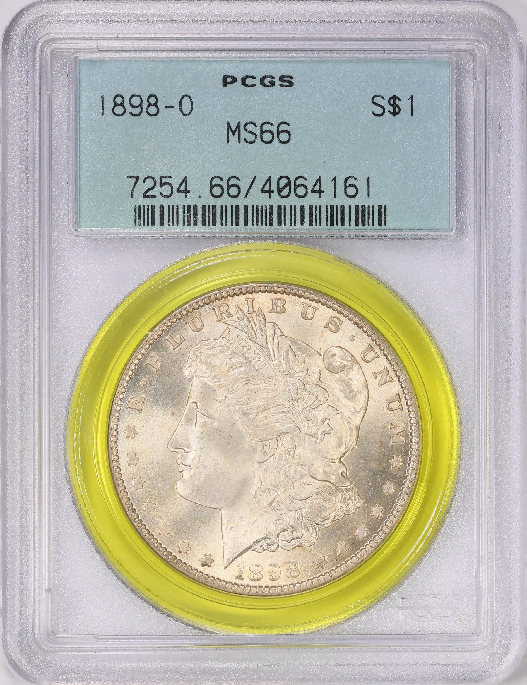 1898-O Morgan Silver Dollar PCGS MS-66 OGH (Item 1834330) | GreatCollections Coin Auctions